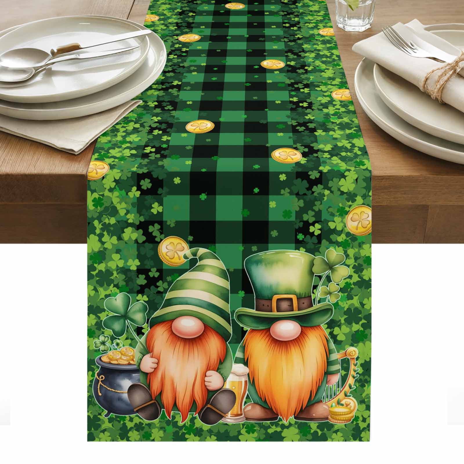 St. Patrick's Day Table Runner - 120 Inch Long, Kitchen Dining Table ...