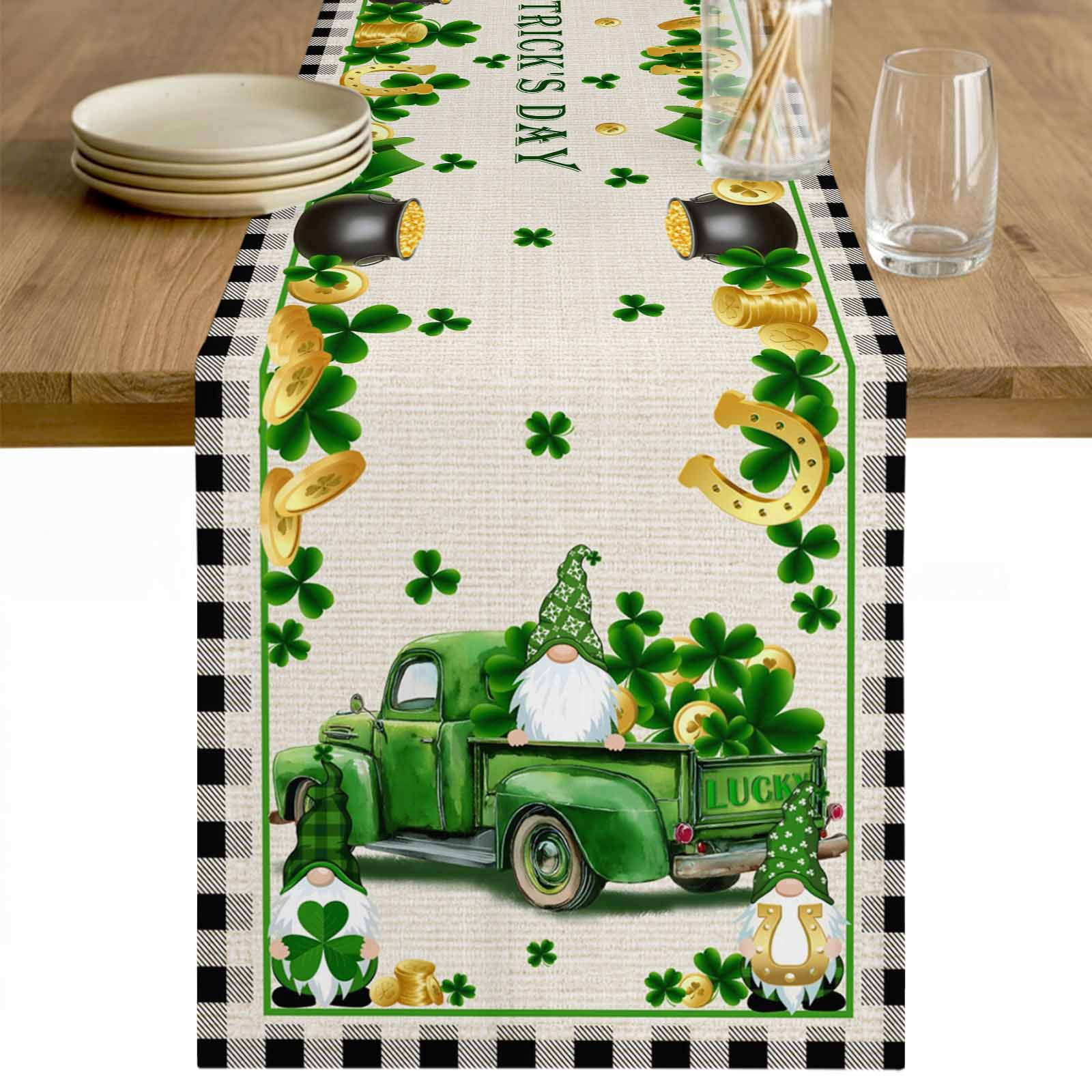 St. Patrick's Day Table Runner 72 Inches Long Farmhouse Dress Scarves ...