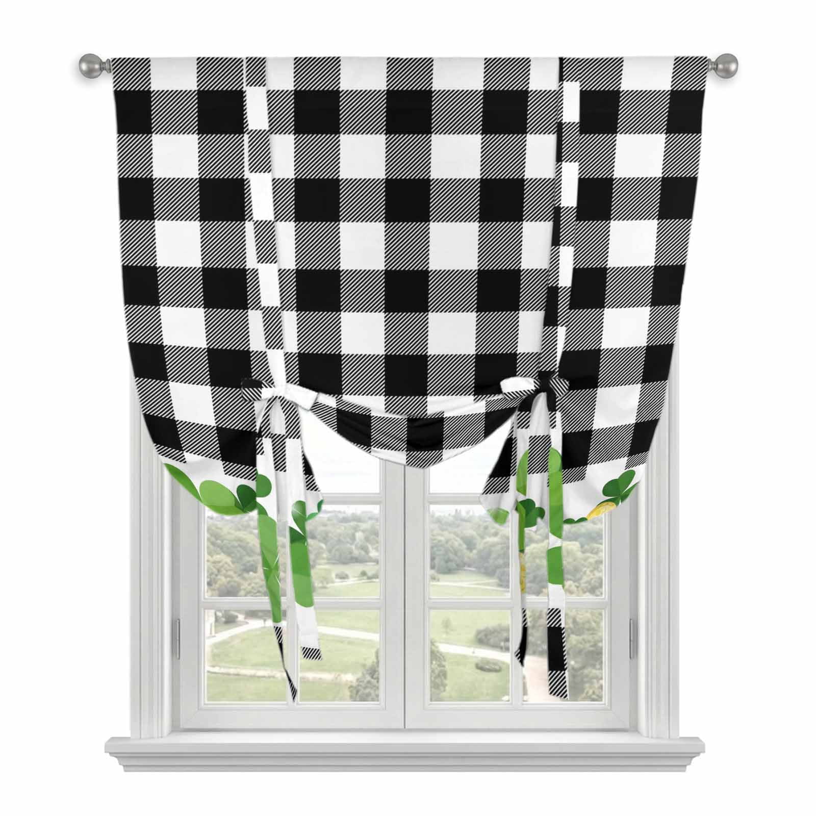 St. Patrick's Day Tie Up Curtains for Windows, Balloon Window Shades ...