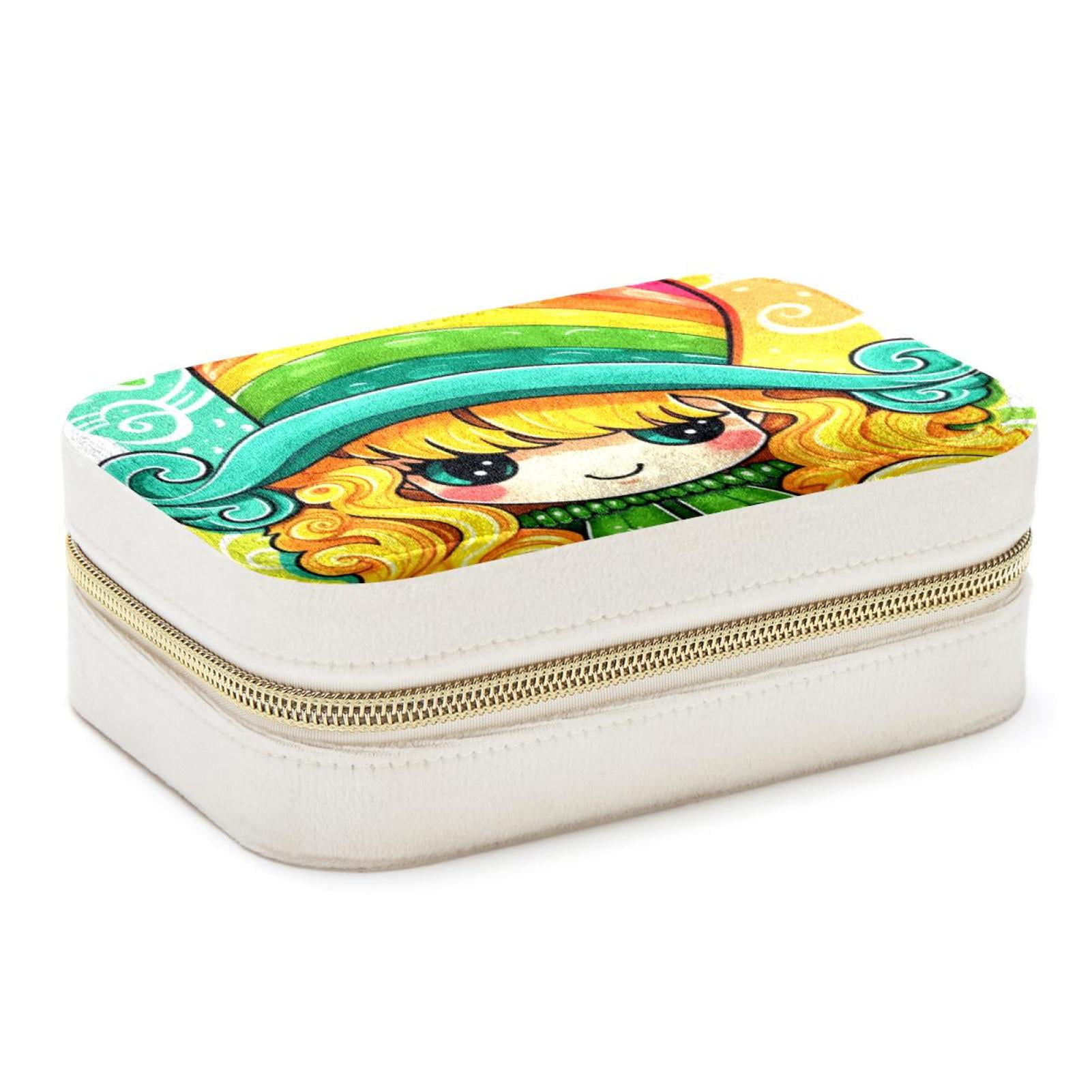 St. Patrick's Day Velvet Portable Jewelry Box with Removable ...