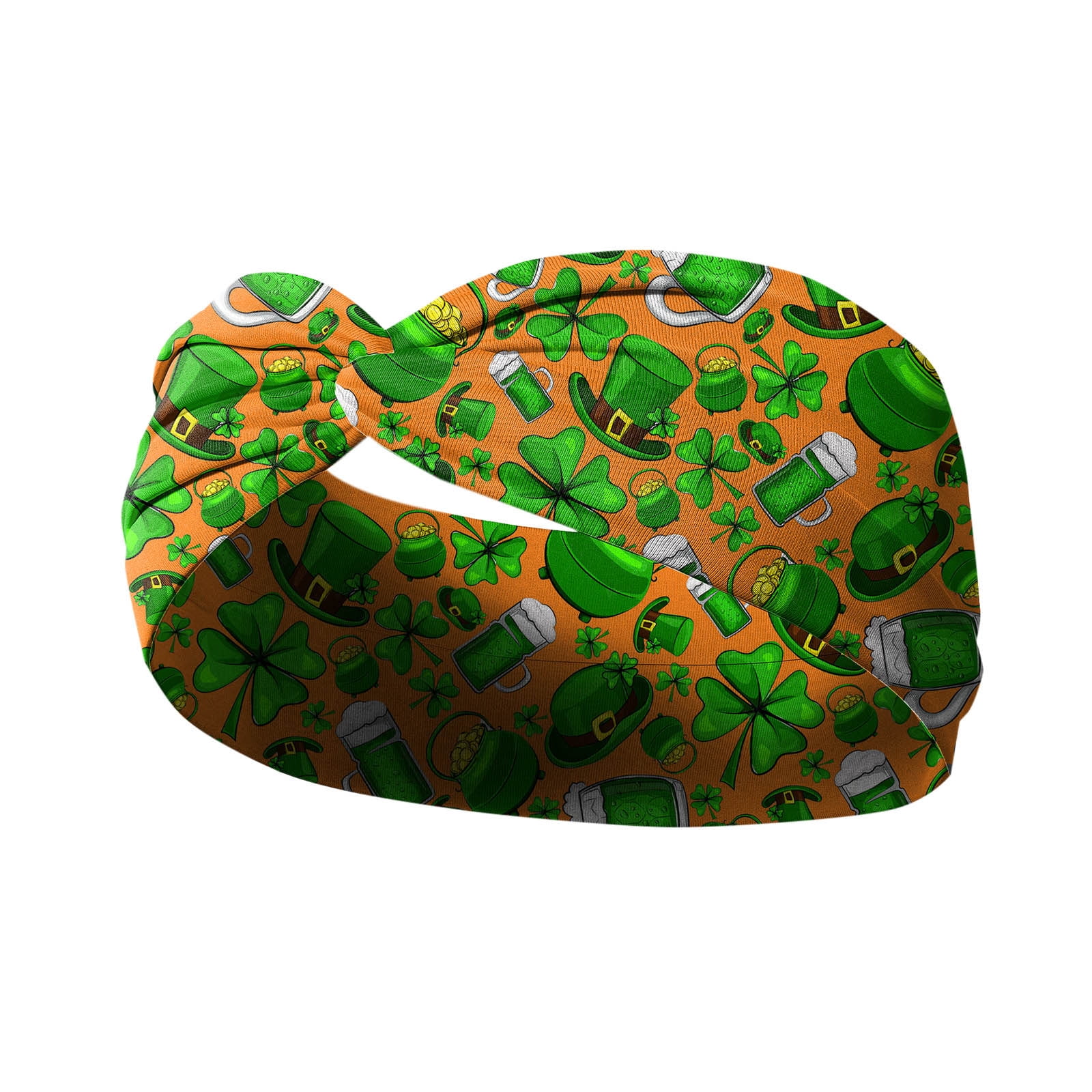 St. Patrick's Day Wide Headband for Women Top Knotted Headwrap Non Slip ...