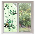 St. Patrick's Day Window Privacy Film, Green Ombre Lucky Tree Gnomes ...