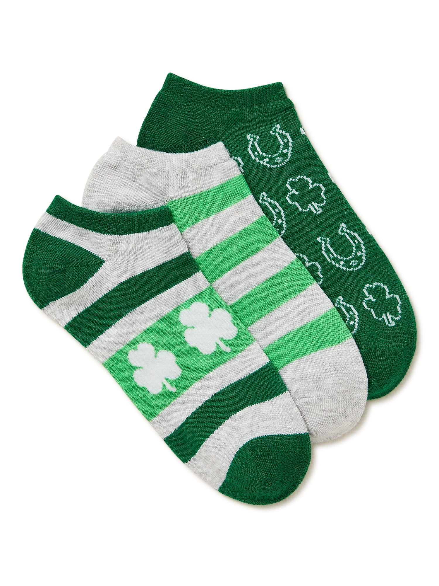 St. Patrick's Day, Women's No-Show Socks, 3-Pack, Size 4-10 - Walmart.com
