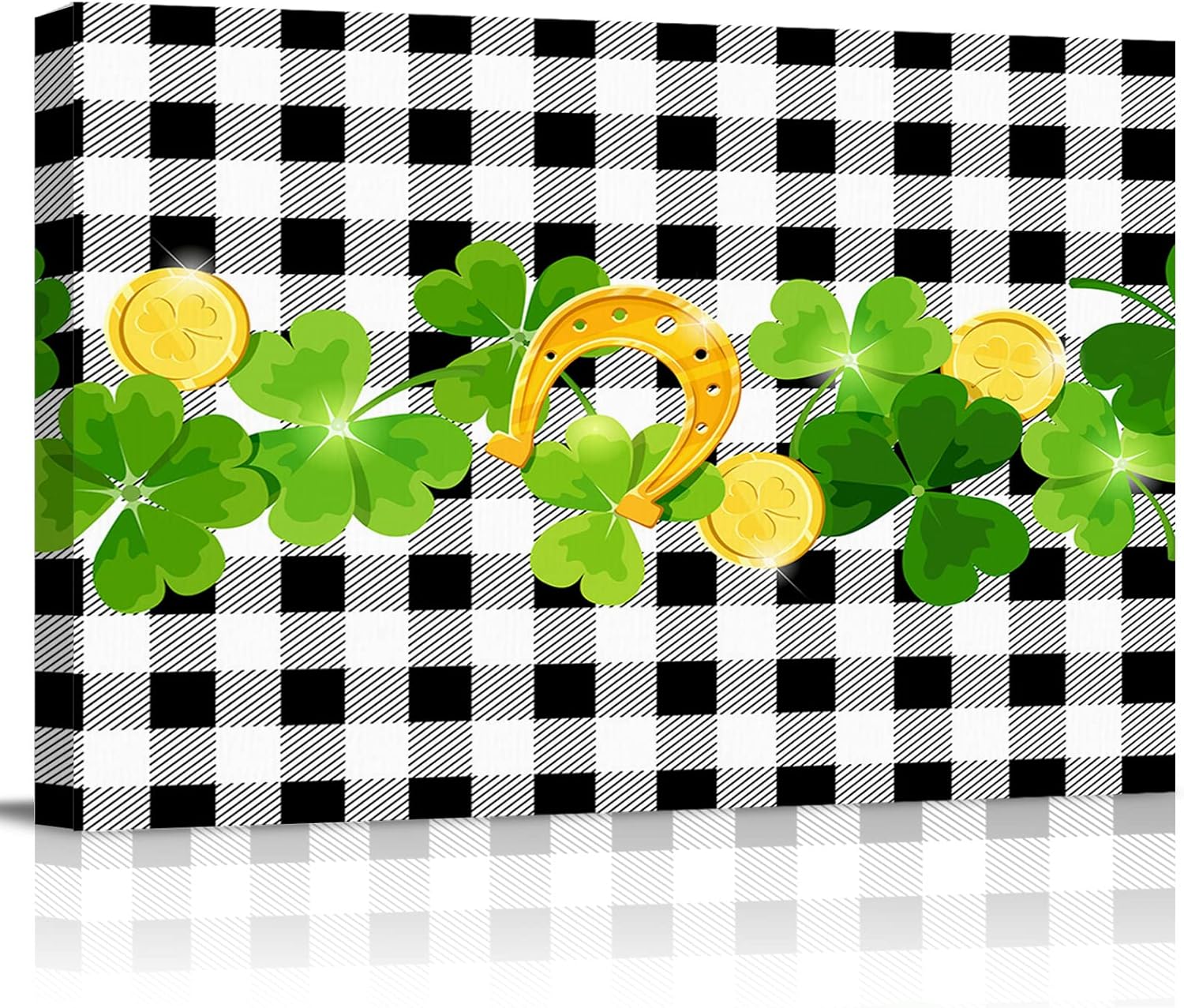 St. Patrick''s Shamrock Wall Art For Living Room/Bedroom, Canvas ...