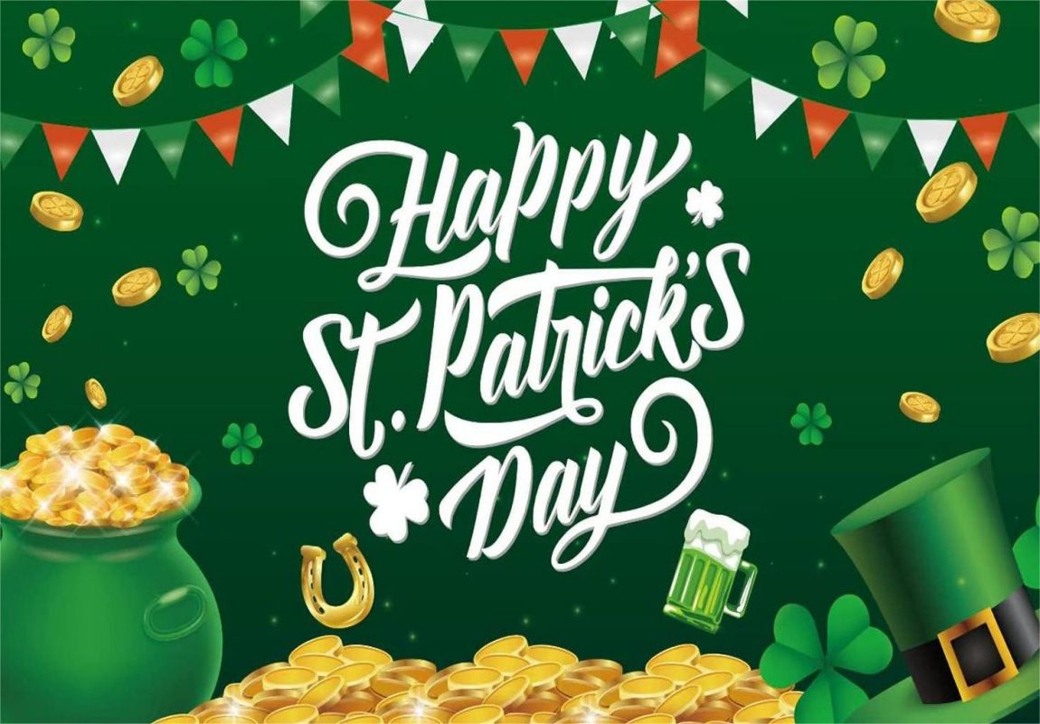 St Patricks Day Banner Backdrop Decorations Party Photography Party ...