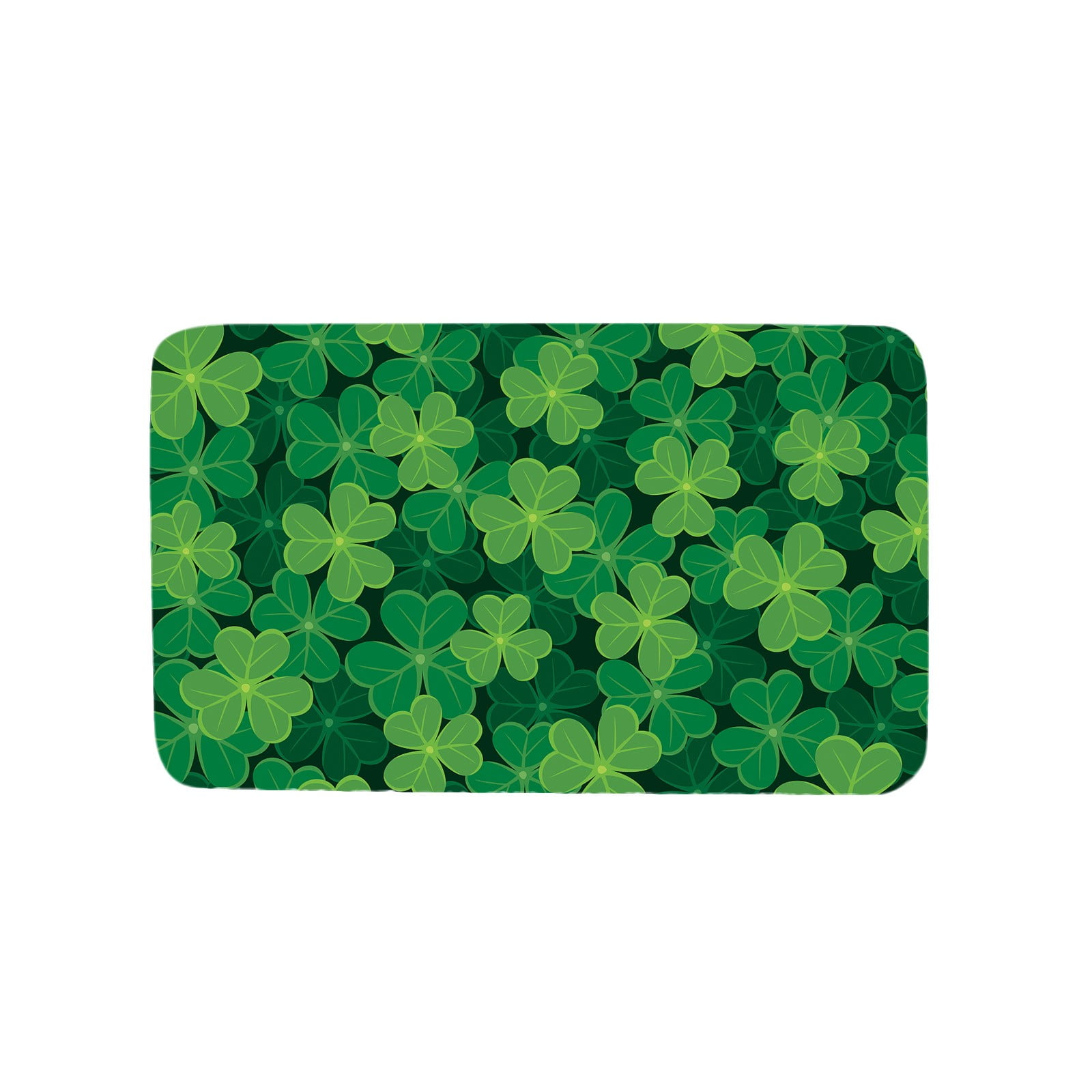 St. Patricks Day Bathroom Rugs, Green Clover Super Absorbent Bathroom ...