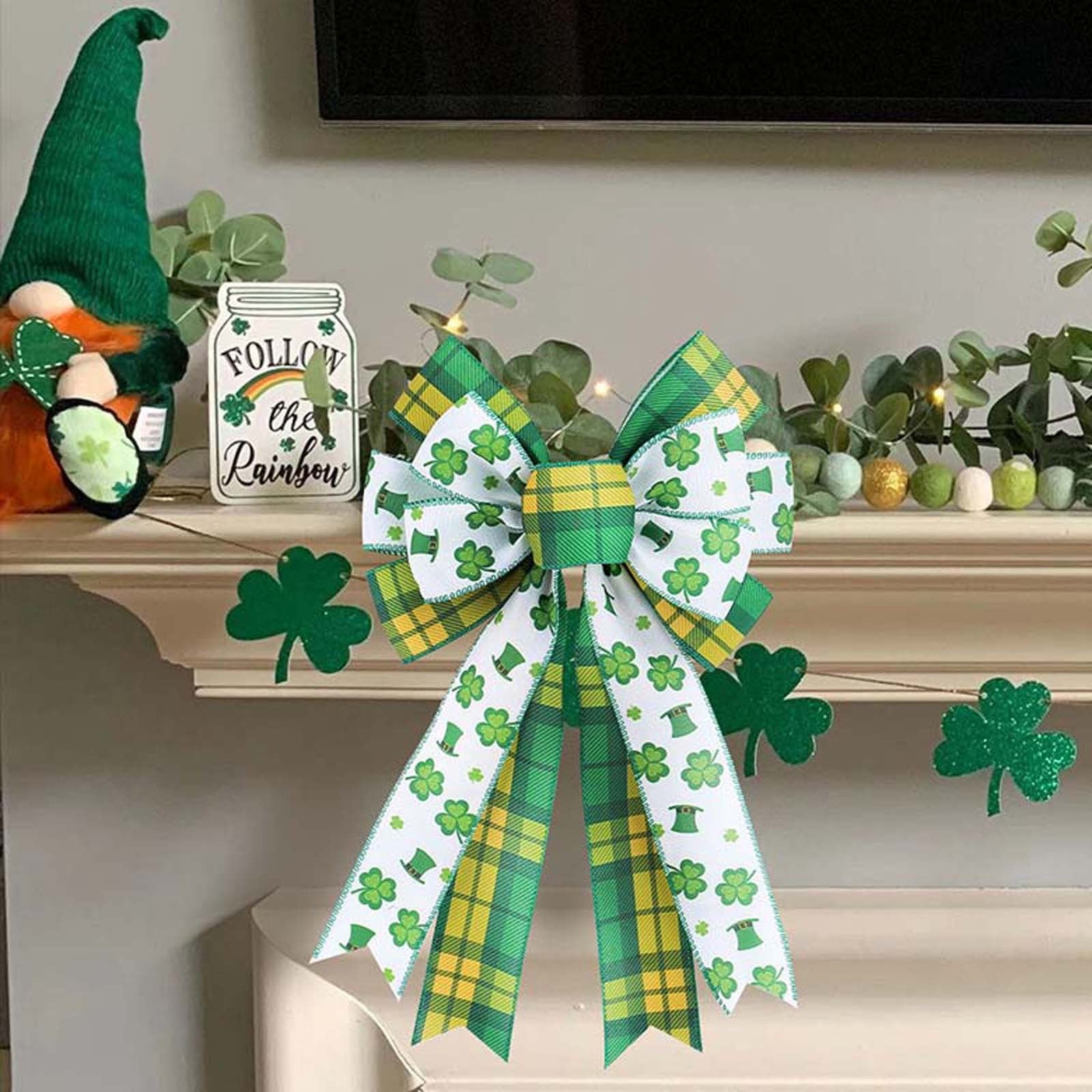 St Patricks Day Bow Decorations Hanging Ornaments,Door Decorations St ...