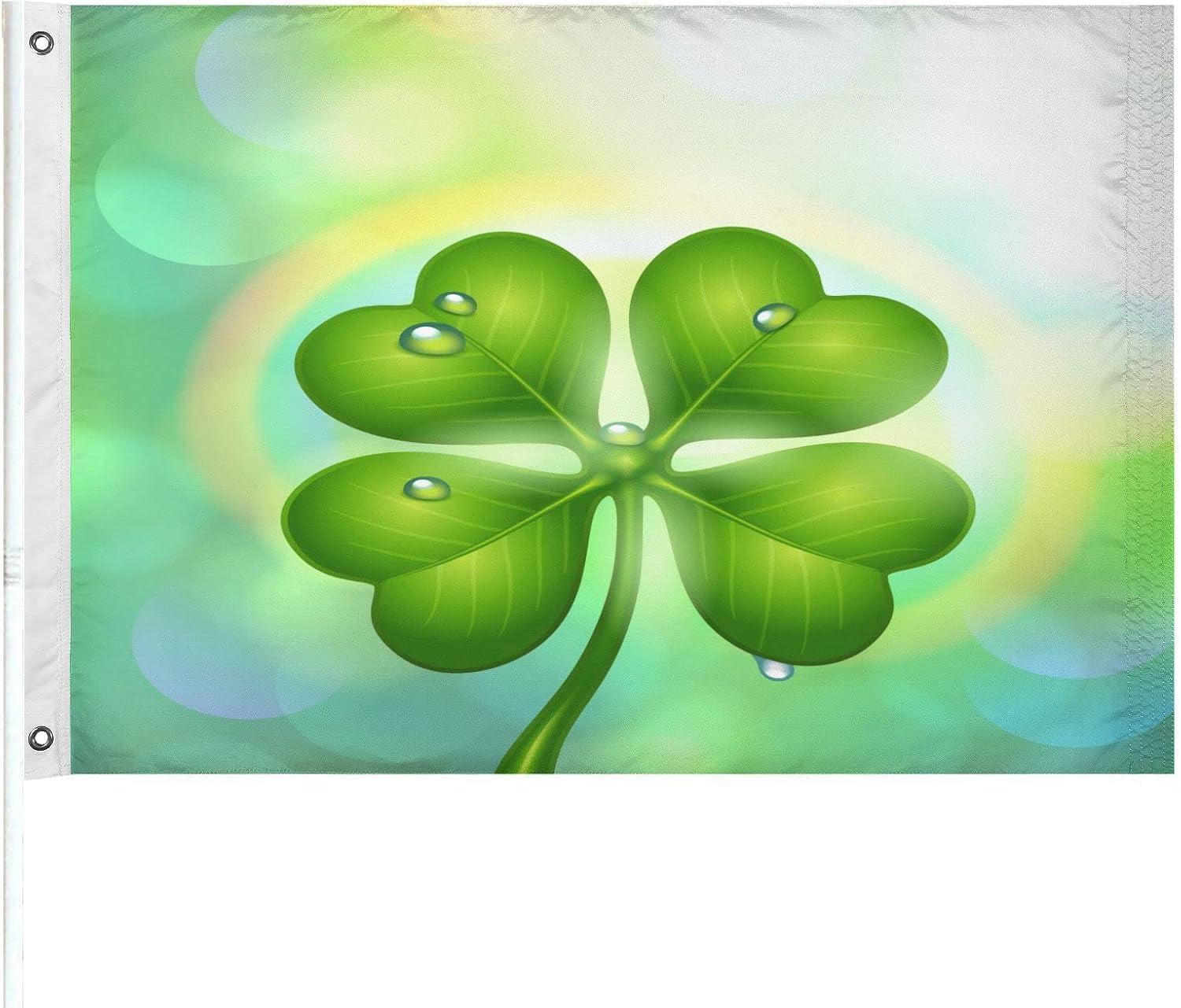 St Patricks Day Clover Bright Flag Outdoor Garden Flag for Outside ...
