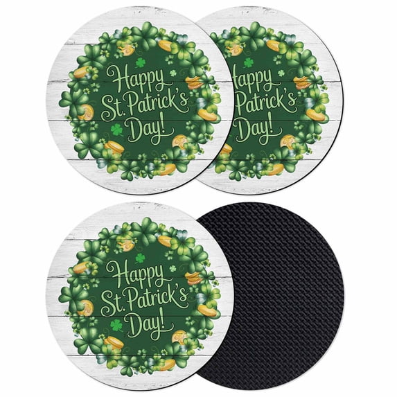 St Patricks Day Coasters Set of 4, Absorbent Coasters for Drinks ...