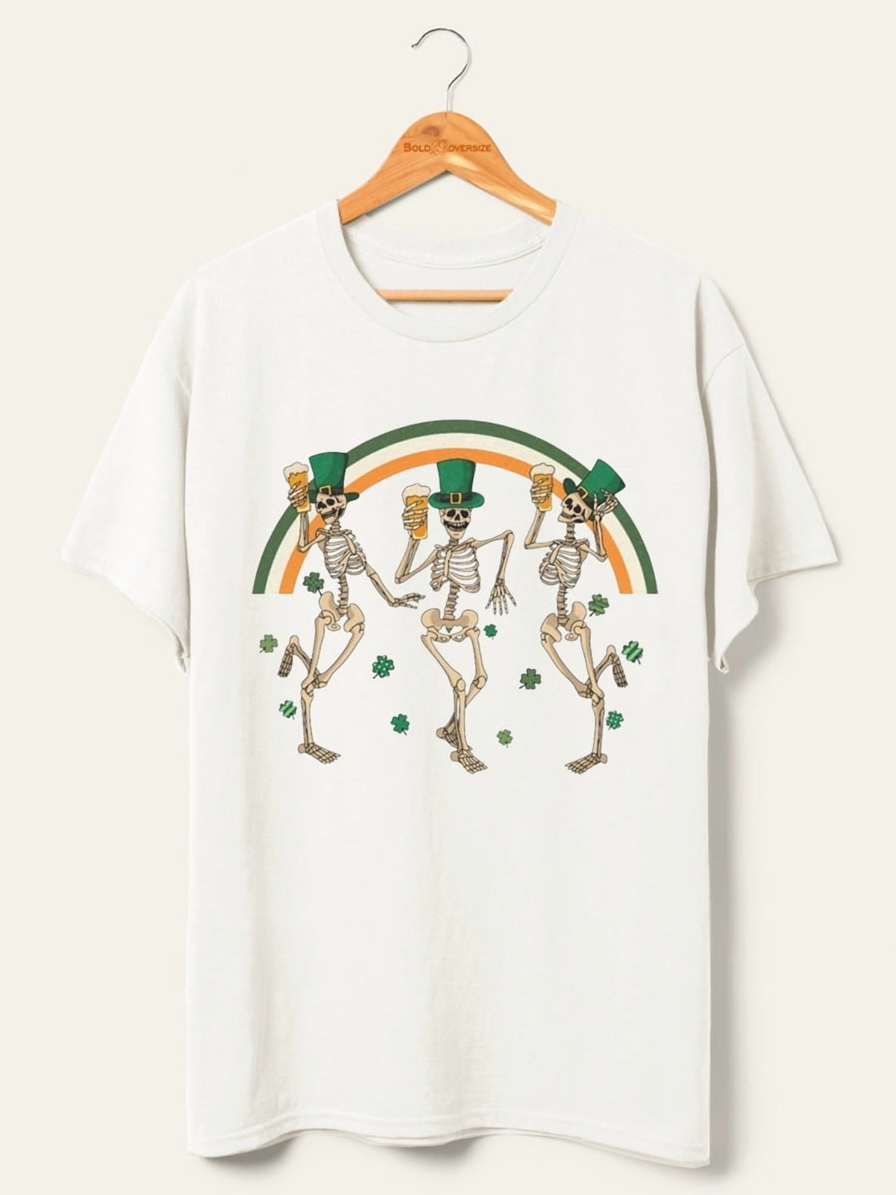 St Patricks Day Dancing Skeleton Shirt - Walmart.com