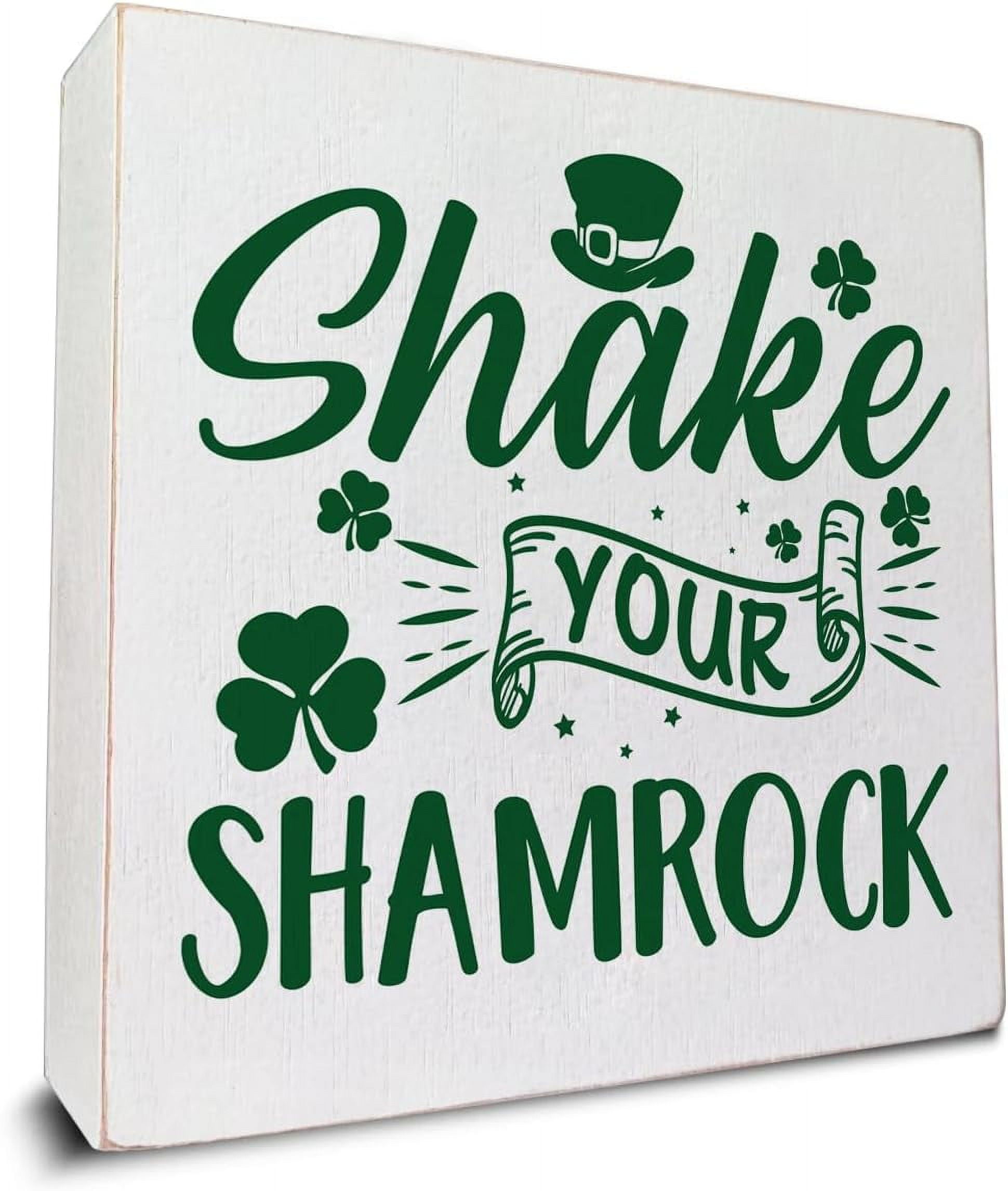 St. Patricks Day Decor Shake Your Shamrock Wood Sign St Patricks Day ...