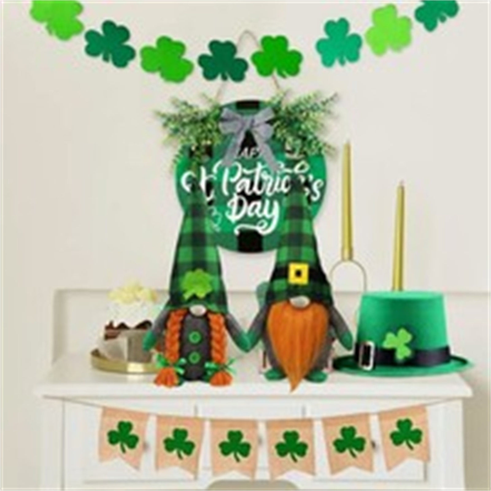 St. Patricks' Day Decorations Gnomes Figurines,Irish Green Faceless ...