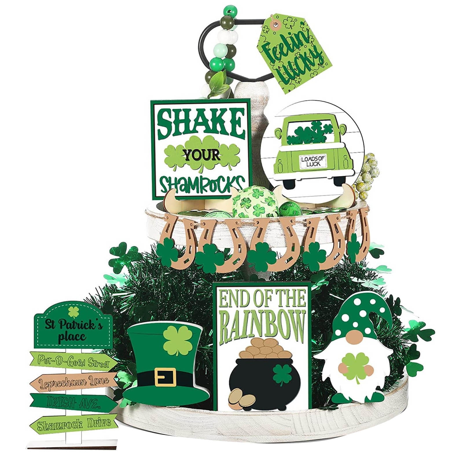 St Patricks Day Decorations for Home St Patricks Day Tiered Tray Decor ...
