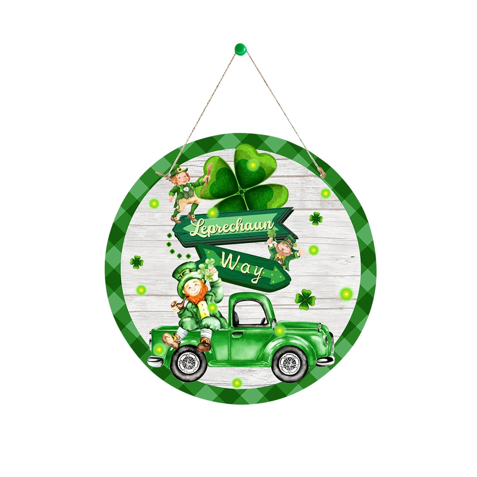 St Patricks Day Door Decorations-Paper Four-Leaf Clover Door Sign ...