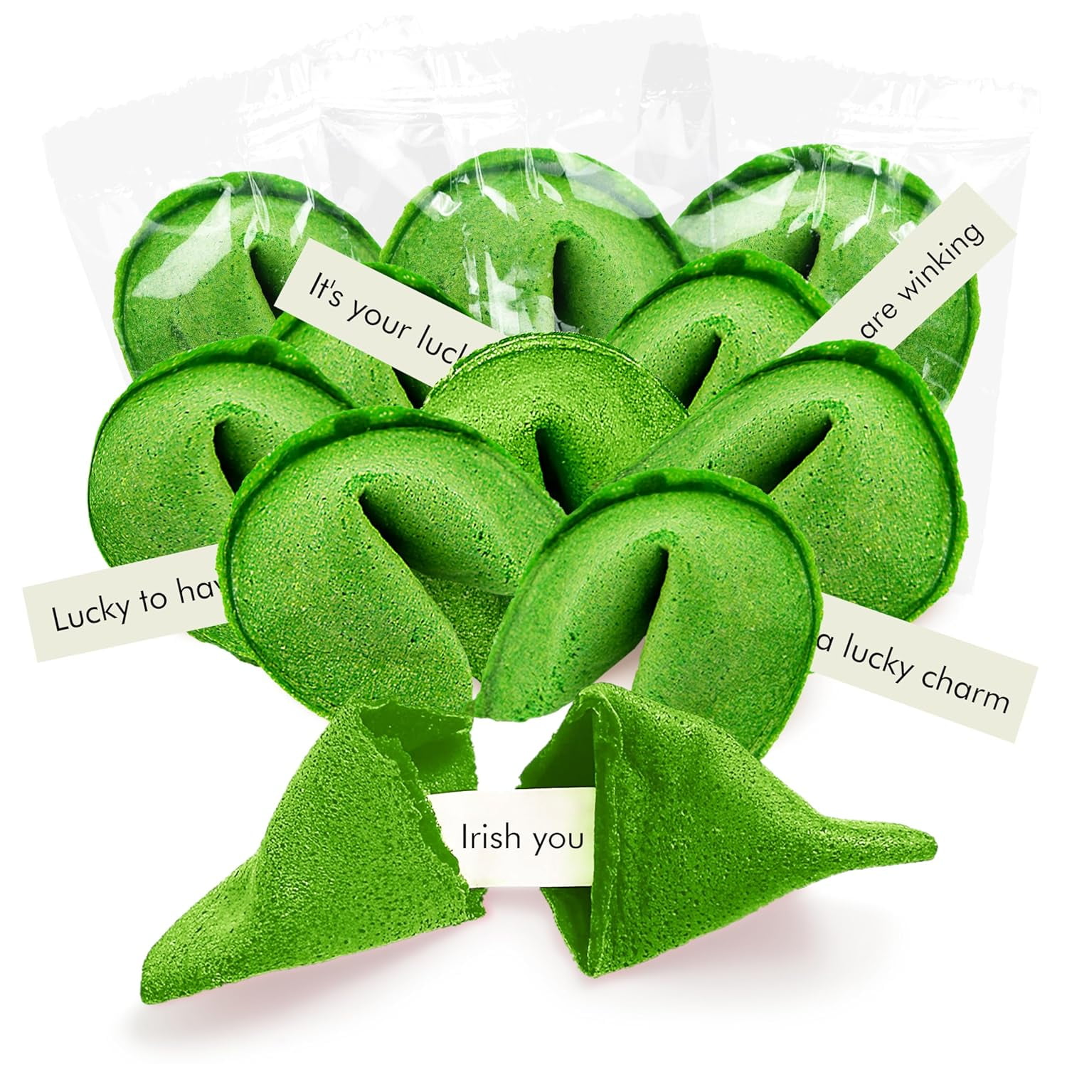 St Patricks Day Fortune Cookies (50 Pack) Bulk Individually Wrapped ...