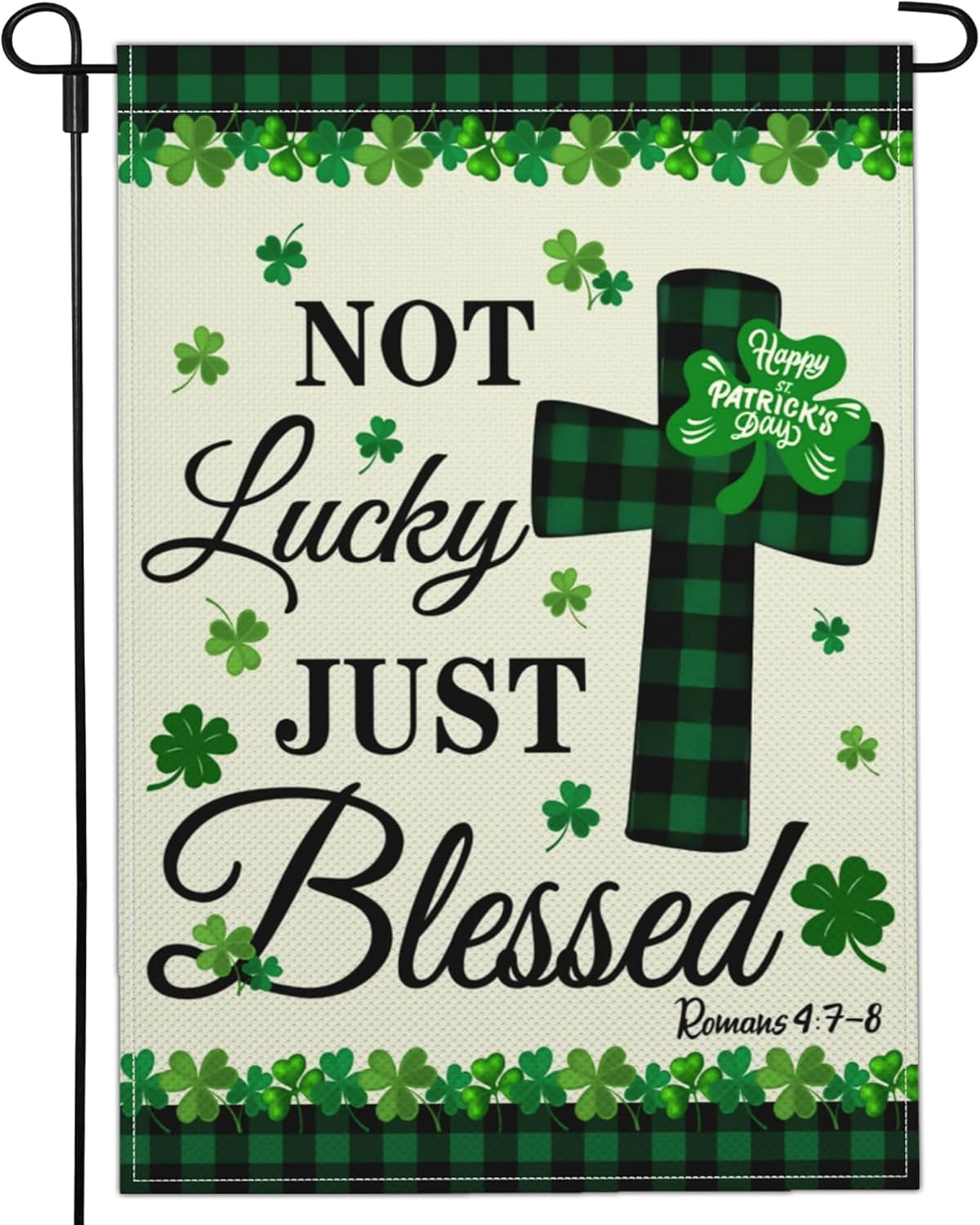 St Patricks Day Garden Flag 12×18 Inch Double Sided Happy St Patrick's ...