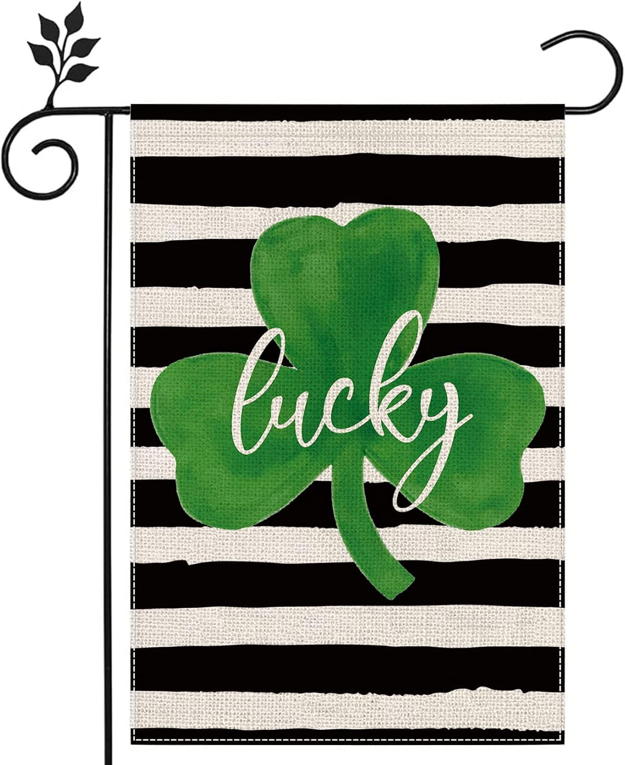 St. Patricks Day Garden Flag Double-Sided Lucky Shamrock Yard Flag ...