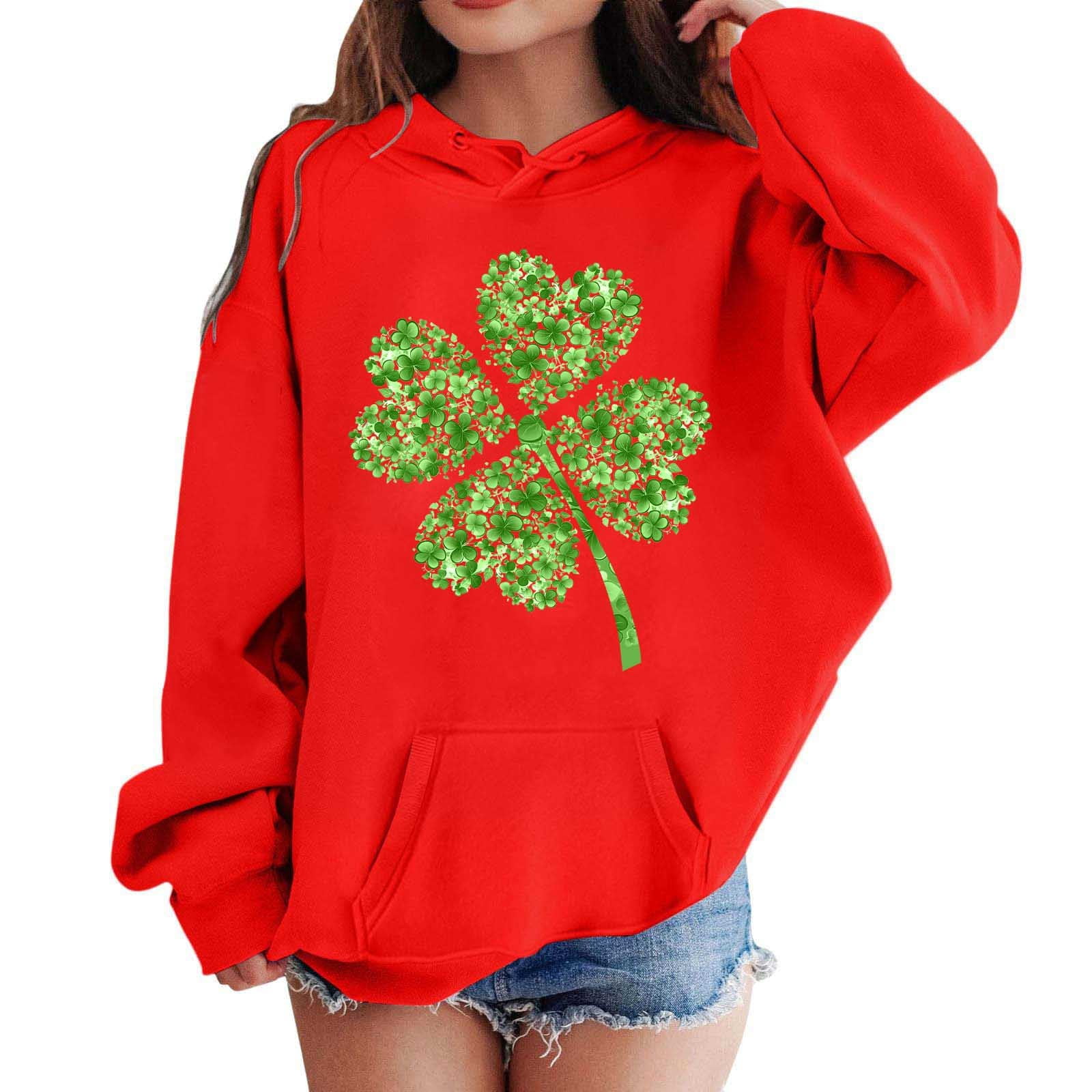 St Patricks Day Graphic Hooded Sweatshirt for Kids Cozy Long Sleeve ...