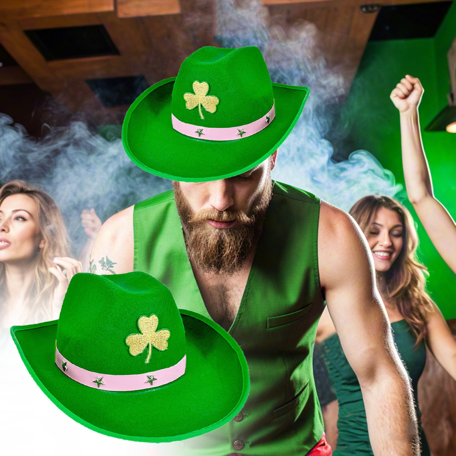 St Patricks Day Hats With Light St Patrick's Day Green Velvet Top Hat ...