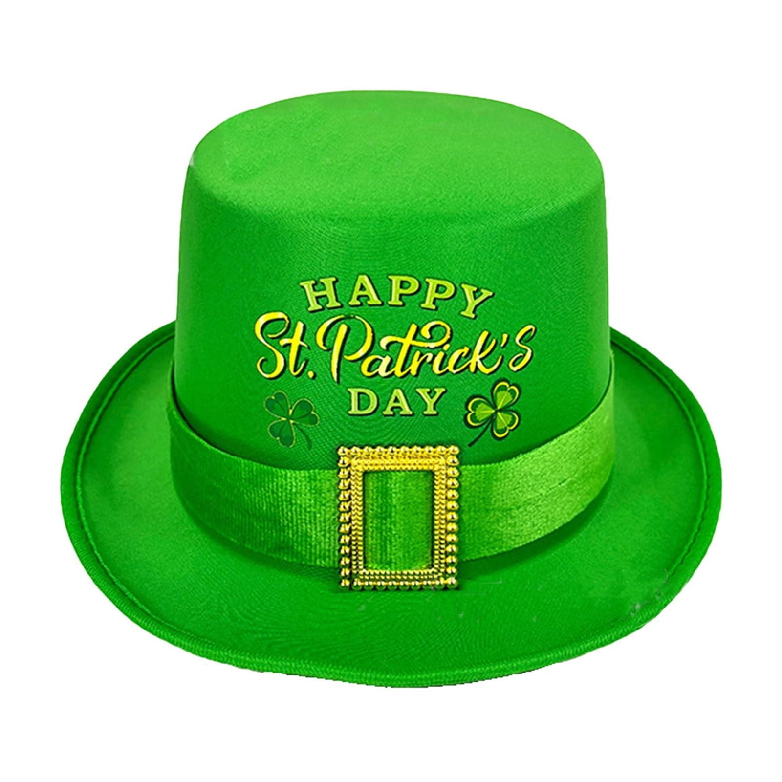St Patricks Day Hats With Light St Patrick's Day Green Velvet Top Hat ...