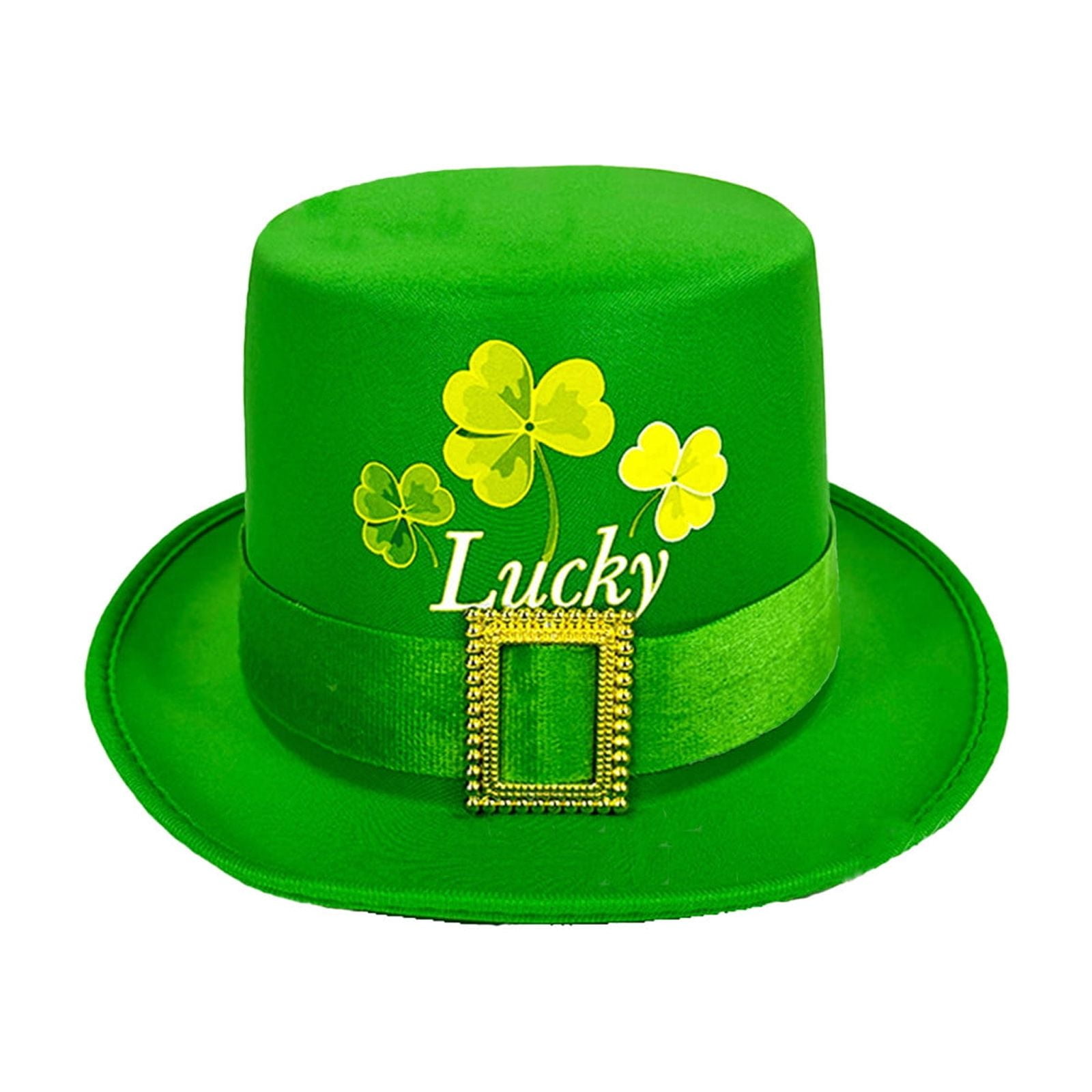 St Patricks Day Hats With Light St Patrick's Day Green Velvet Top Hat ...