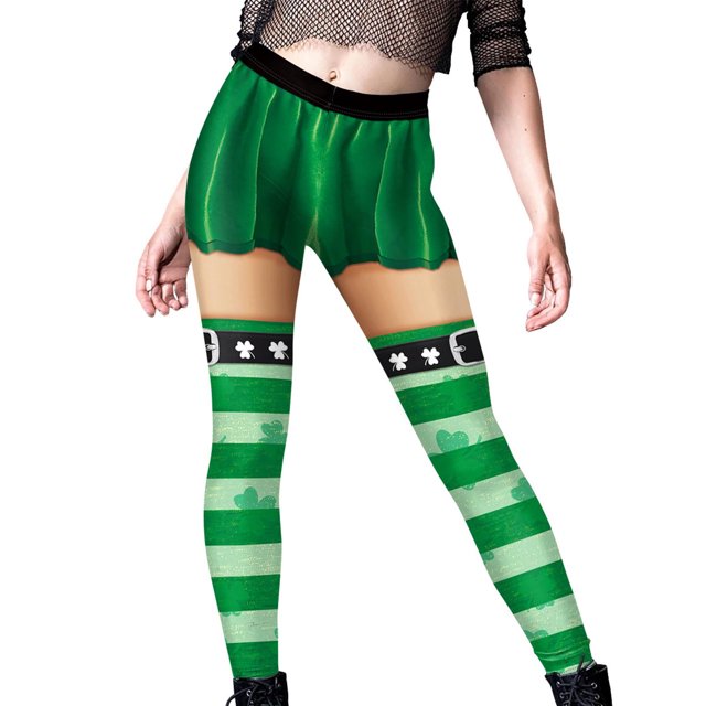 St Patricks Day Leggings for Women, Shamrock Leggings Irish Saint ...