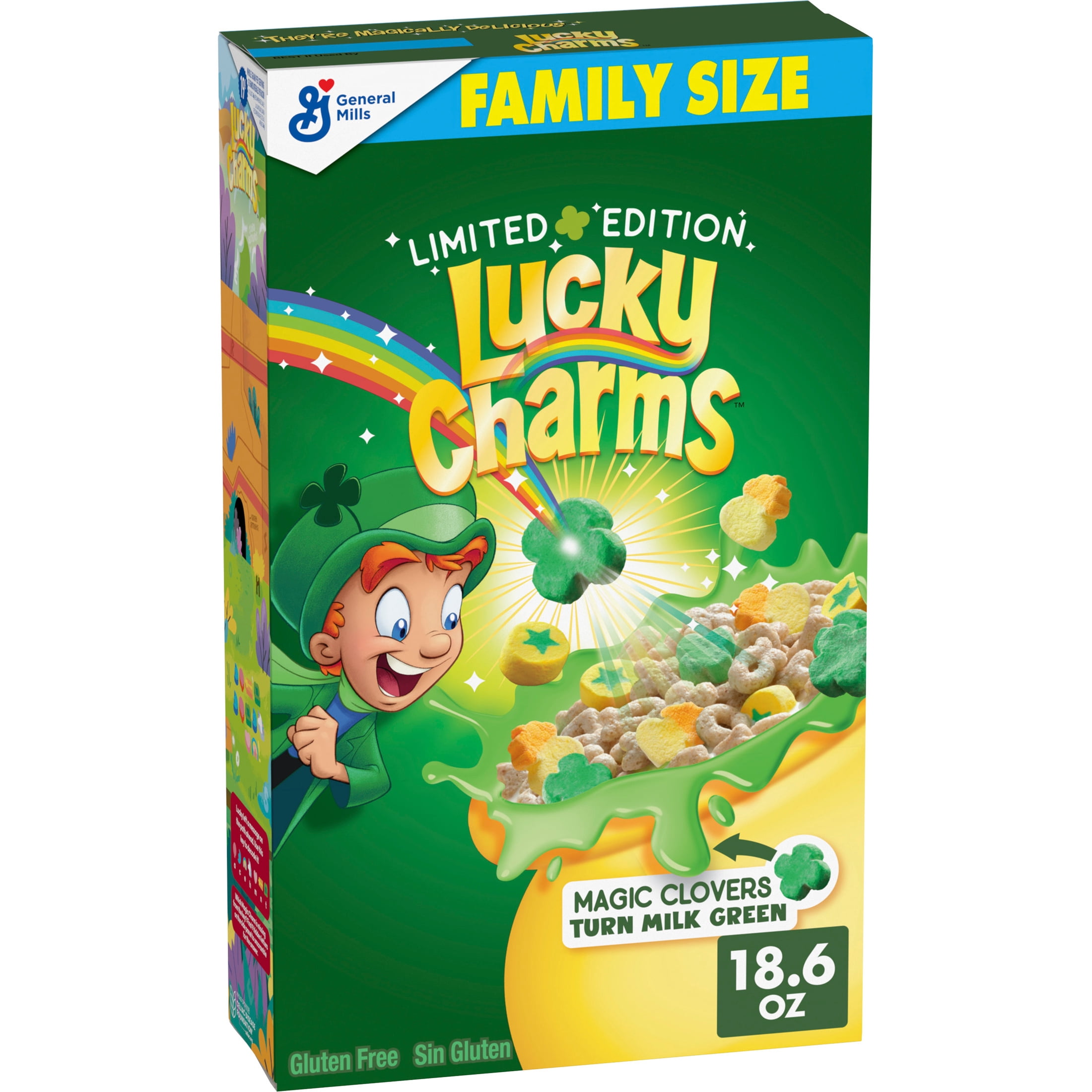 Lucky Charms Cereal with Marshmallows, St. Patrick's Day, Family Size ...