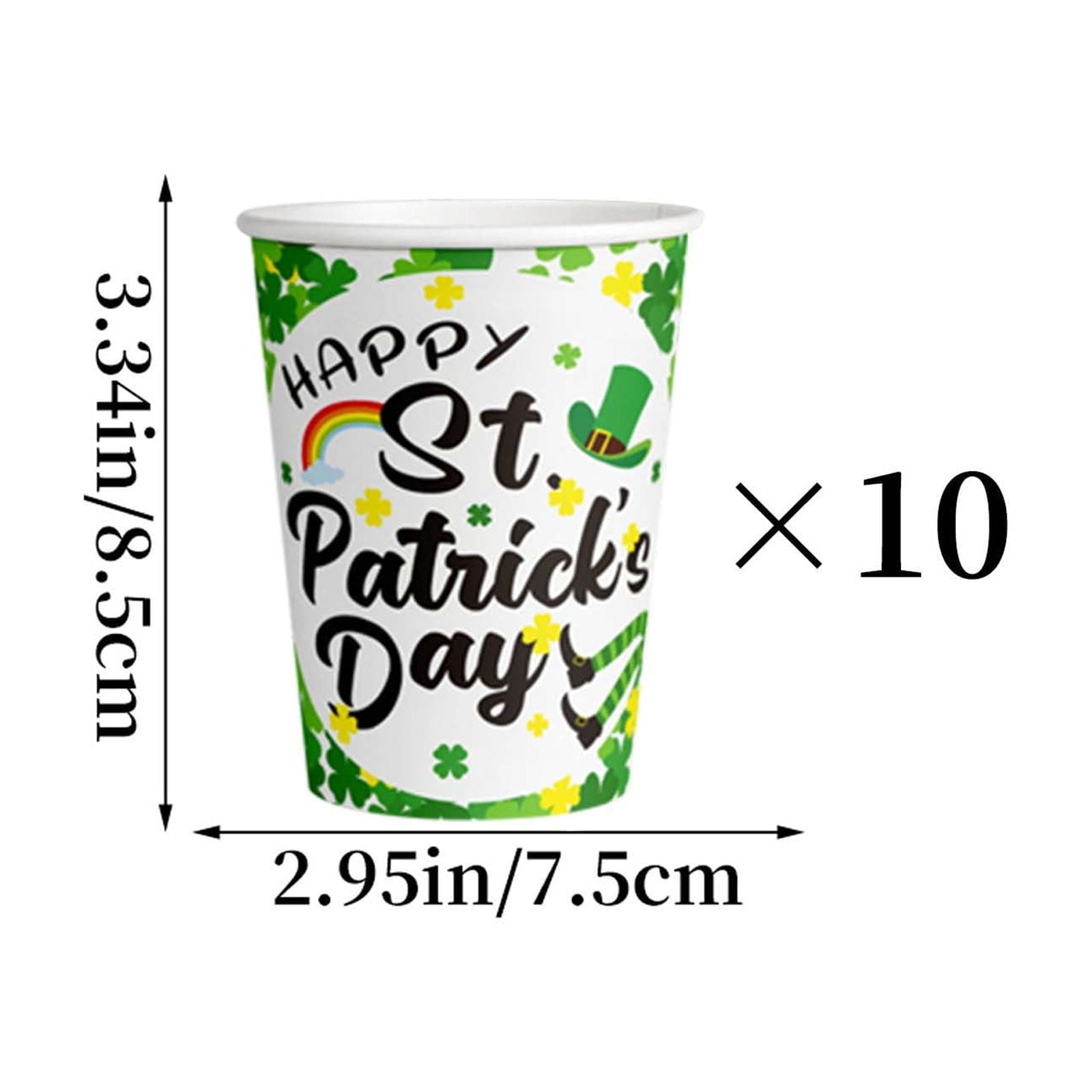 St Patricks Day Party Supplies Tableware Set - 10 Set Green Shamrock ...