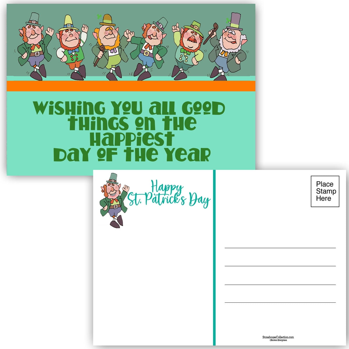 St Patricks Day Postcards - 4 x 6 Happiest of Days Postcards 40 Count ...