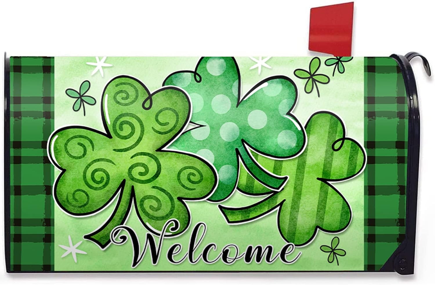St. Patricks Day Shamrock Clover Welcome Mailbox Cover Magnetic ...