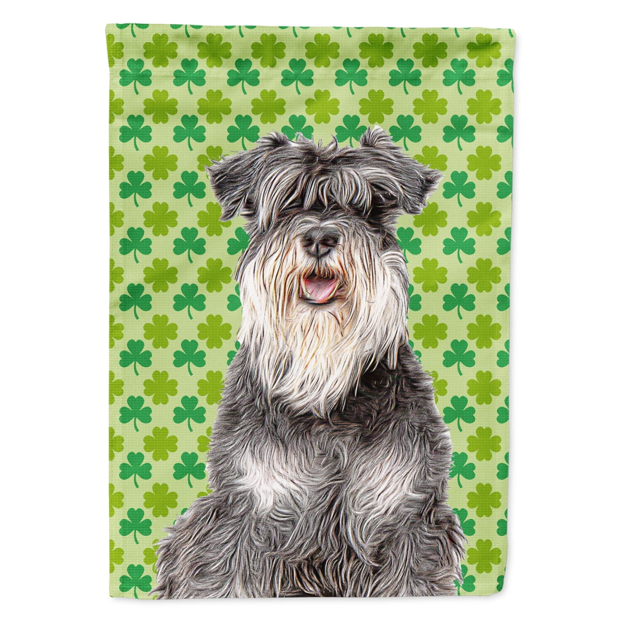 St. Patricks Day Shamrock Schnauzer House Flag - Walmart.com
