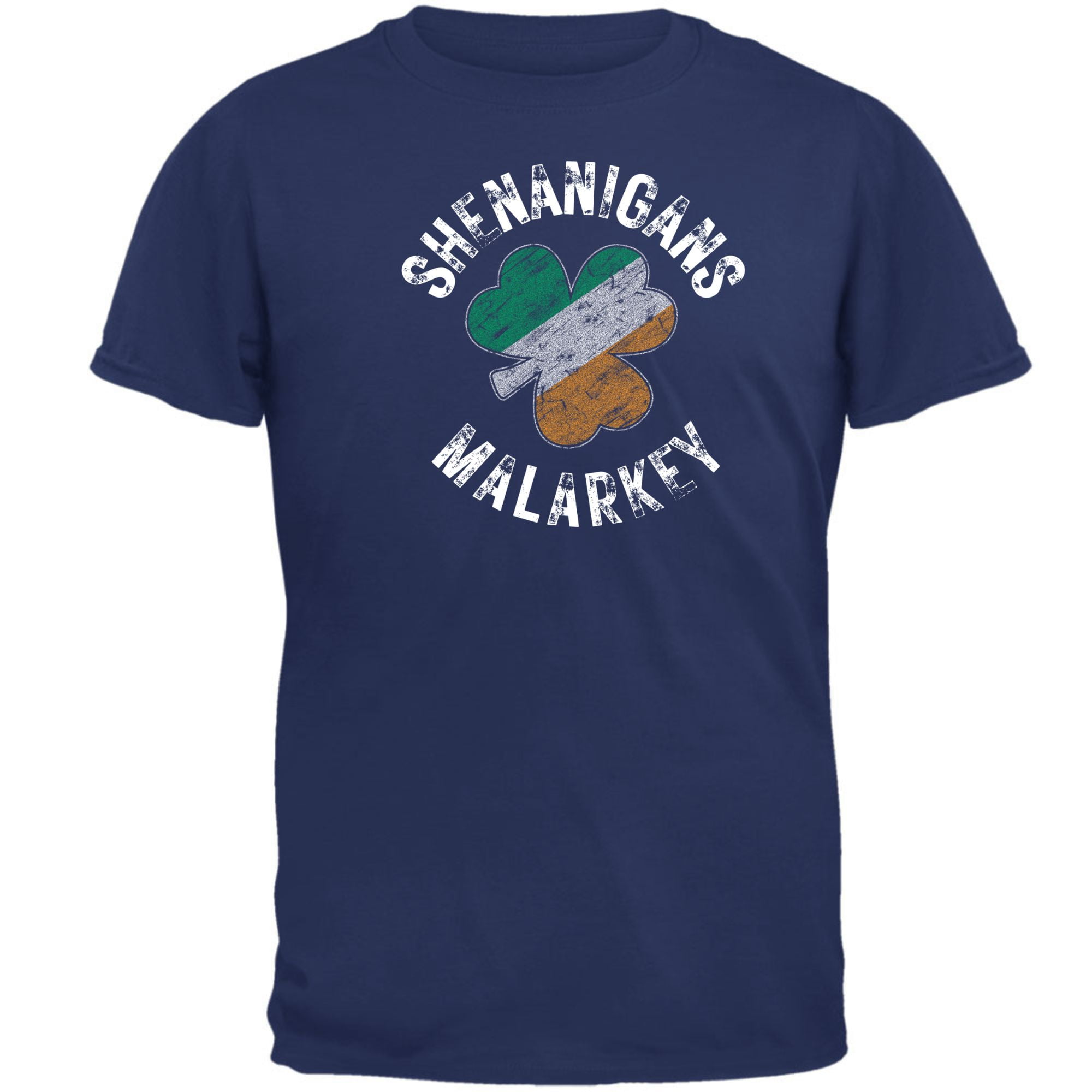 St Patricks Day Shenanigans Malarkey Distressed Irish Flag Clover Mens ...