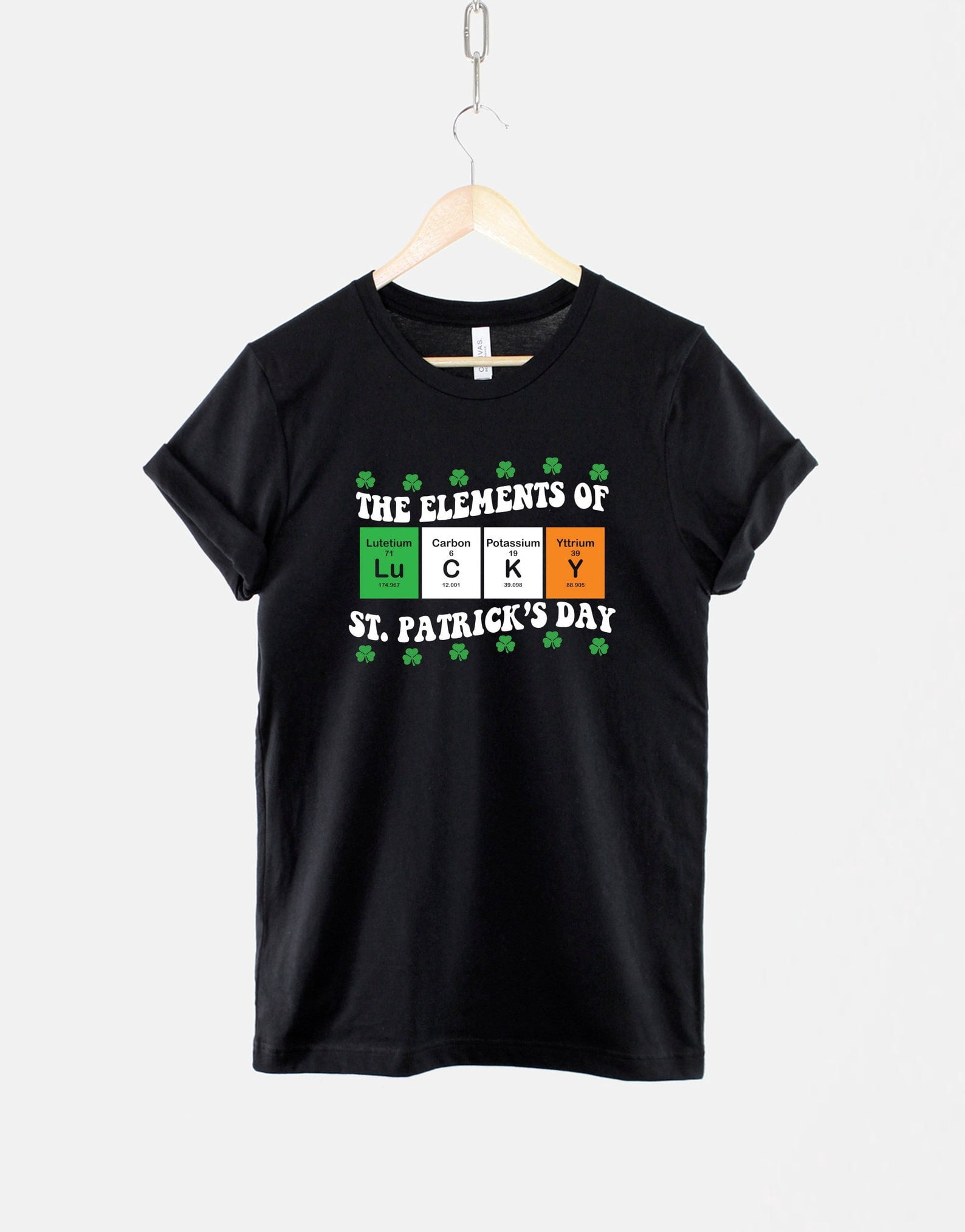 St Patricks Day T-Shirt: Elements of Lucky Periodic Table - Walmart.com