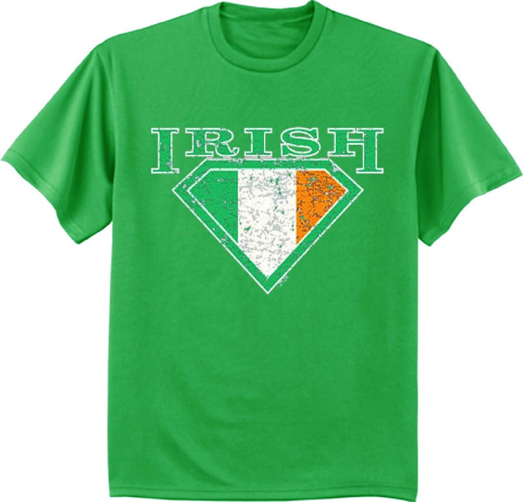 St Patricks Day T-shirt Funny Super Irish Ireland Flag - Walmart.com