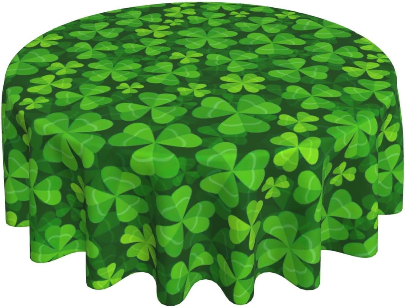 St Patricks Day Tablecloth Round Clover Shamrock Green Table Cloths ...