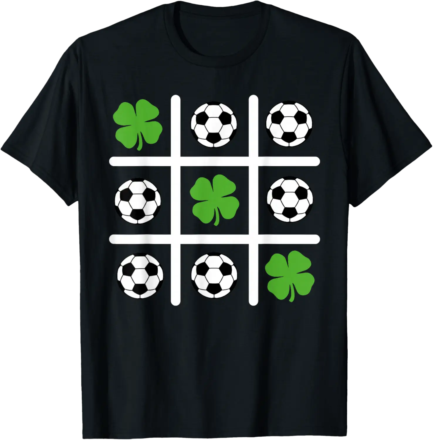 St Patricks Day Tic Tac Toe Soccer Shamrock Clover T-Shirt - Walmart.com