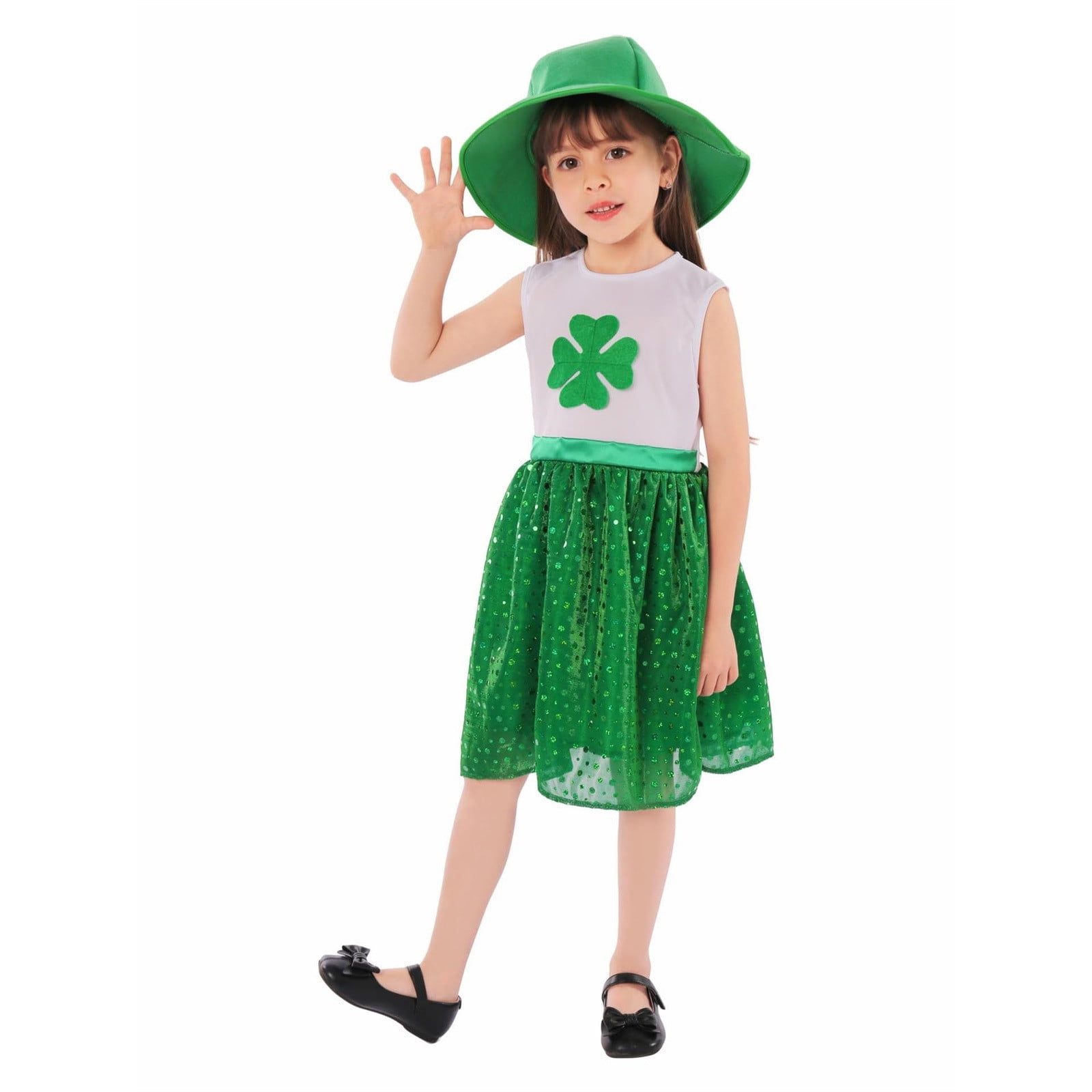 St Patricks Day Tutu Skirt for Toddler Girls Irish Shamrock Print Mesh ...