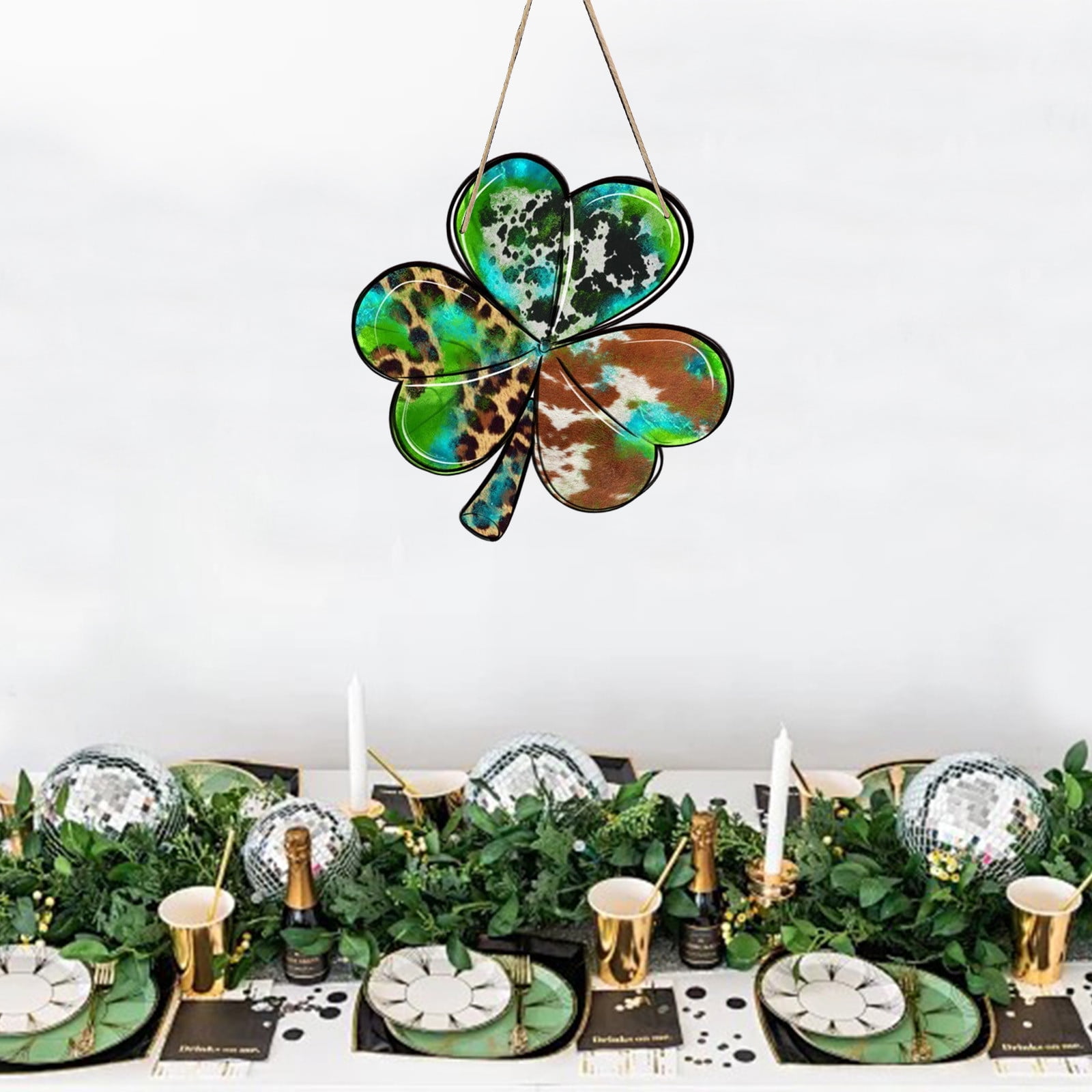 St Patricks Day Welcome Sign for Front Door - Irish Hanging Shamrock ...