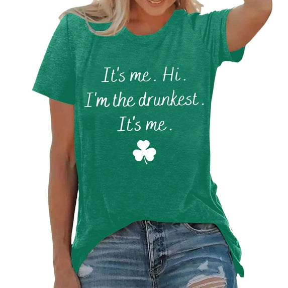 St Patricks Day Womens T Shirts Irish Shamrocks Clover Tshirt ...