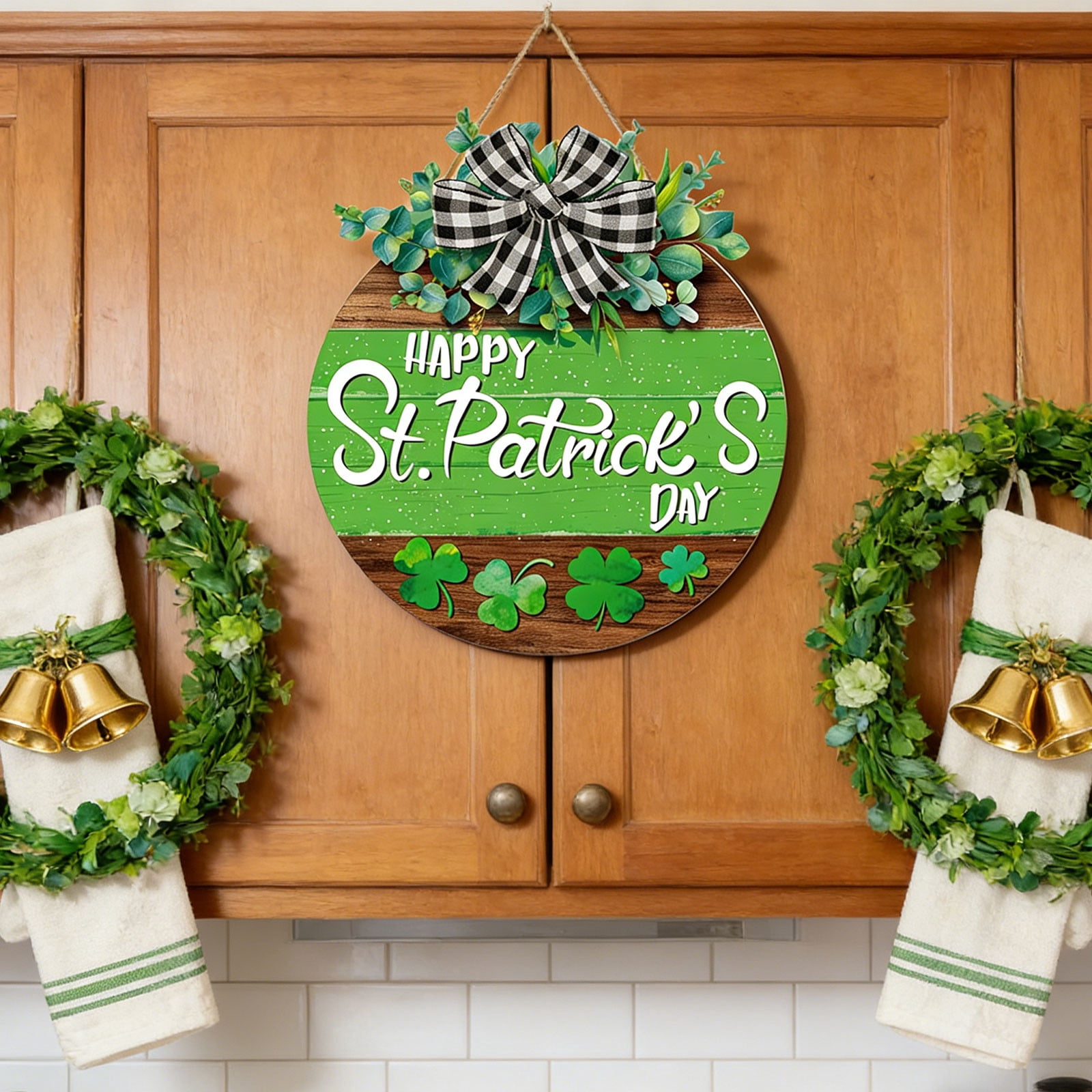 St Patricks Day Wooden Welcome Sign - Weather-Resistant Paint Easy-To ...