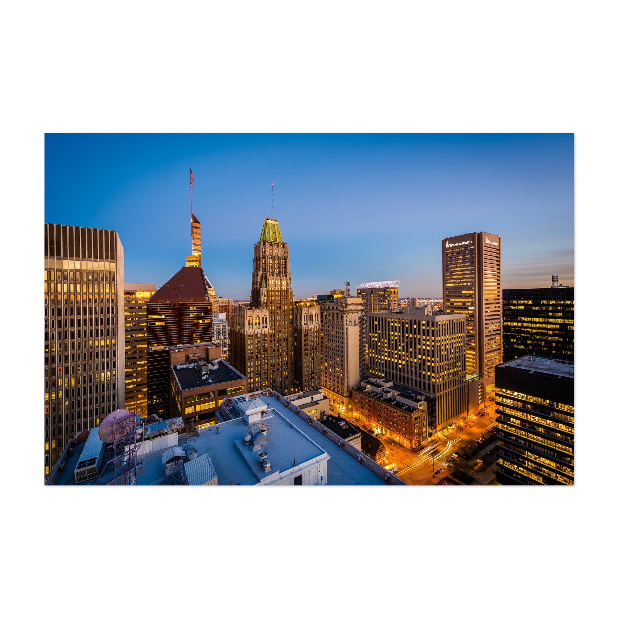St. Paul Street - Baltimore Maryland Photography City Nightlife Skyline ...