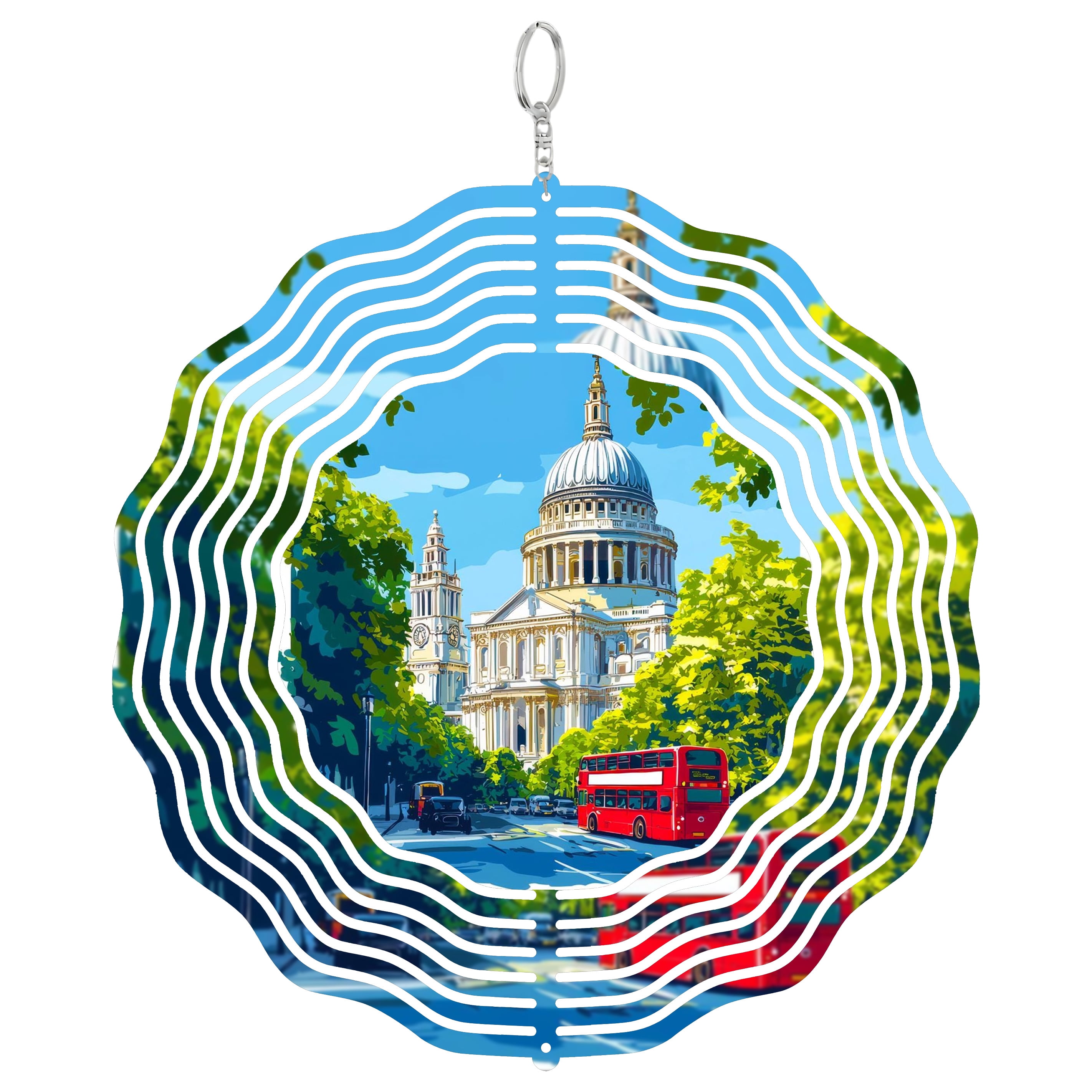 St Pauls Cathedral London 3D Wind Spinner Stainless Steel Kinetic Art ...