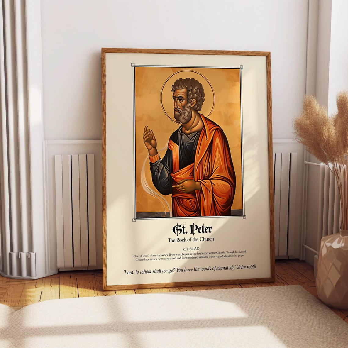 St. Peter Apostle Wall Artfirst Pope Icon Catholic Church Leader ...