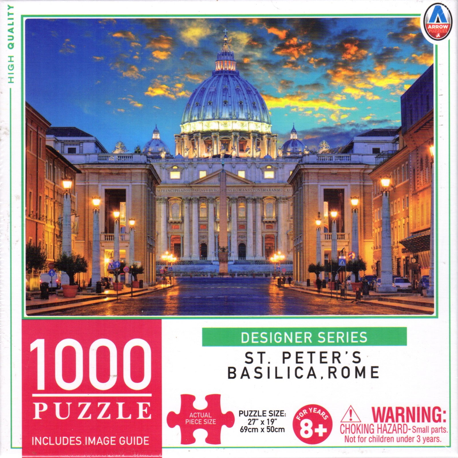 St. Peter's Basilica, Rome 1000 Piece Puzzle - Walmart.com