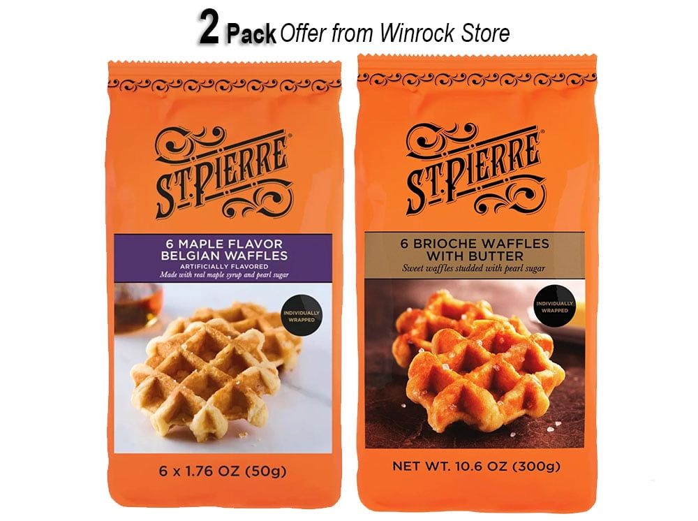 St. Pierre Brioche Waffles with Butter, 6 Ct, 10.6 oz & St. Pierre ...