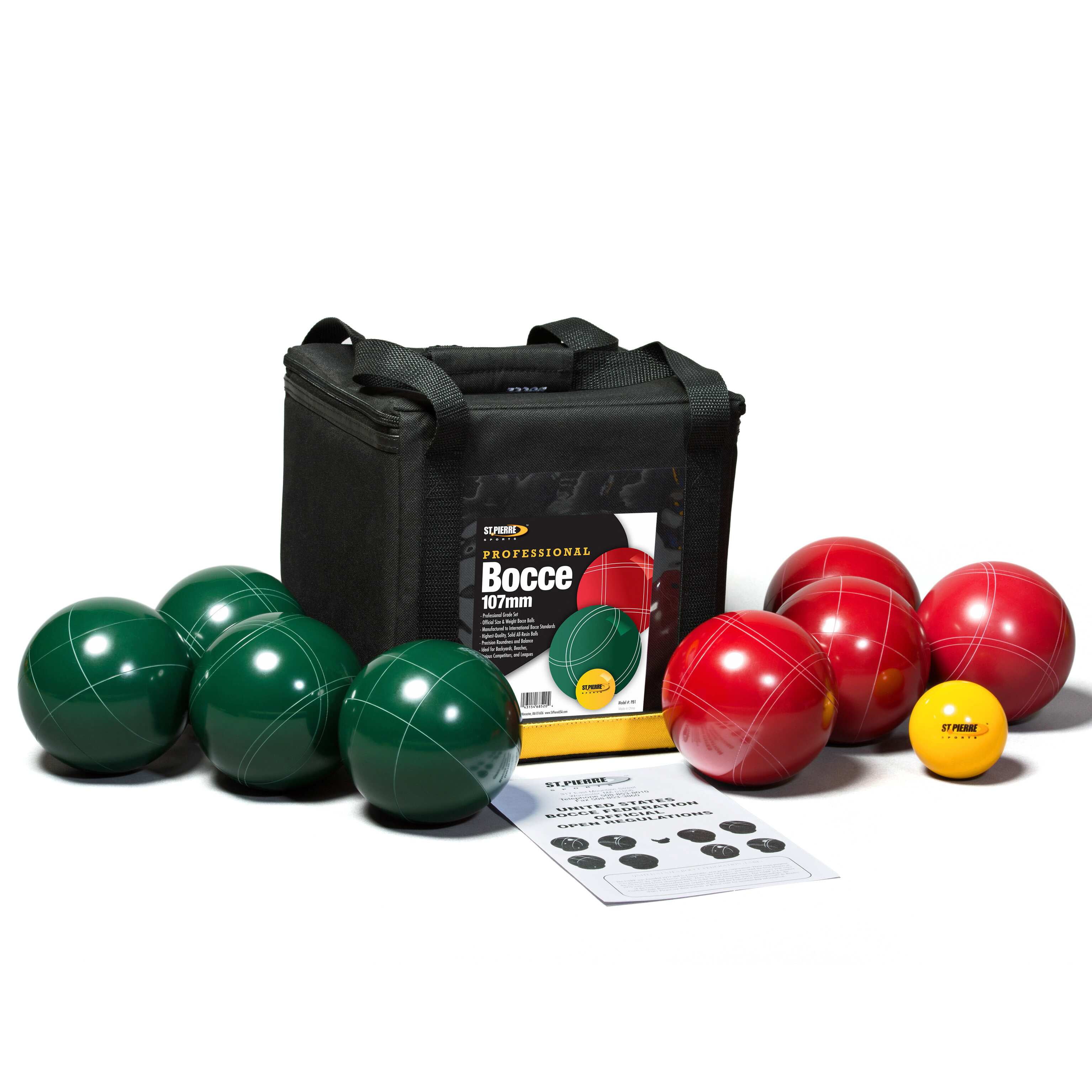 St. Pierre Professional Outdoor Game Bocce Ball Set, Tournament-Ready ...