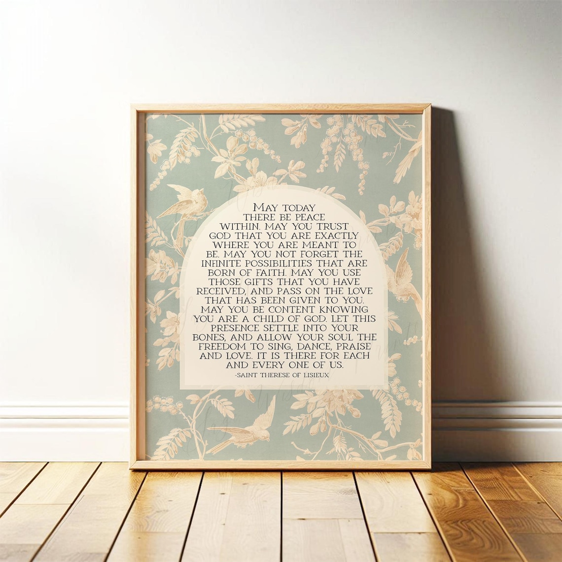 St Therese Of Lisieux: "May Today There Be Peace Within", Vintage Bird ...