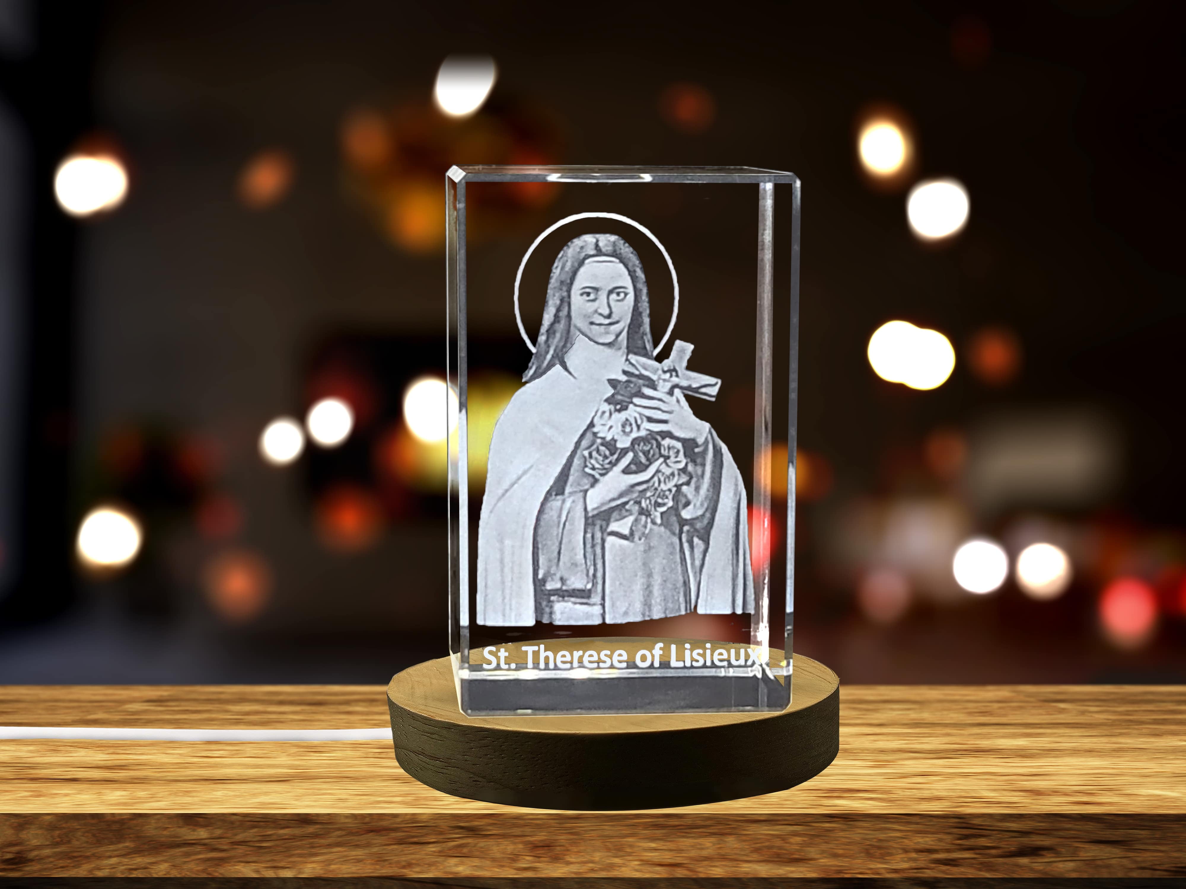 St. Therese of Lisieux | Religious 3D Engraved Crystal - Walmart.com