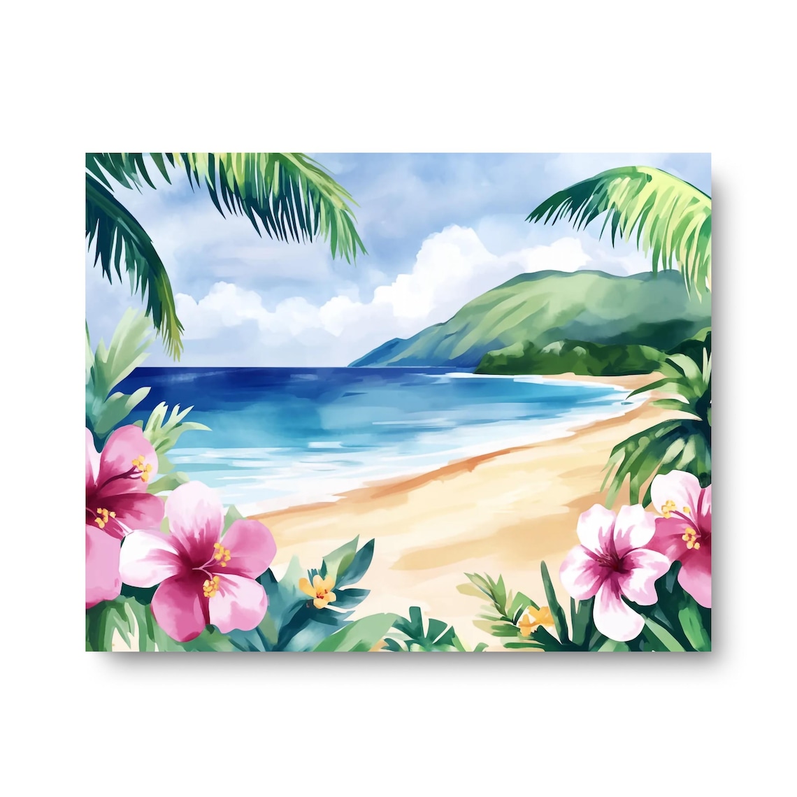 St, Thomas Print, Caribbean Island Coastal Art, Tropical Seascape ...