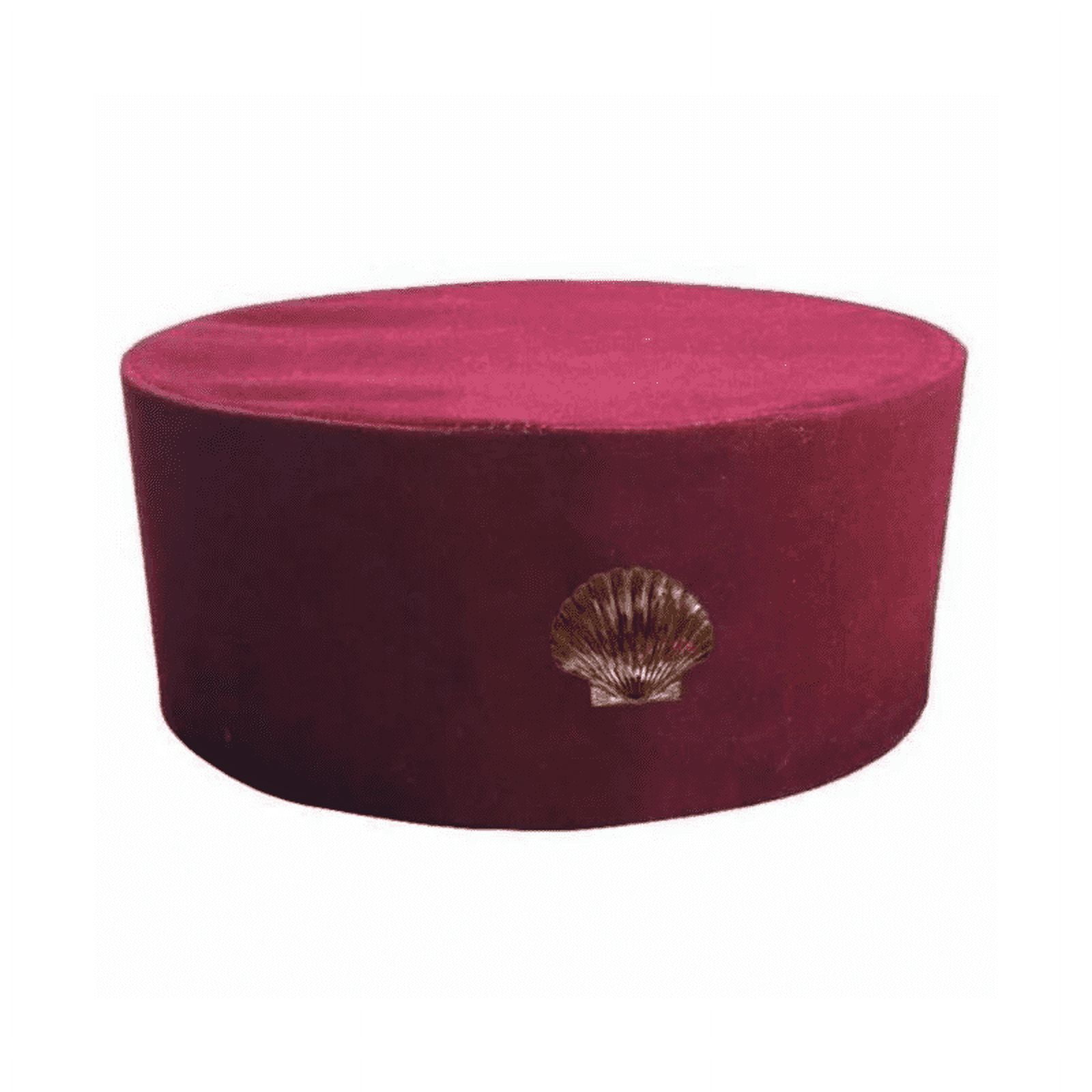 St. Thomas of Acon Crown Cap - Maroon Velvet with Bronze, Silver, or ...